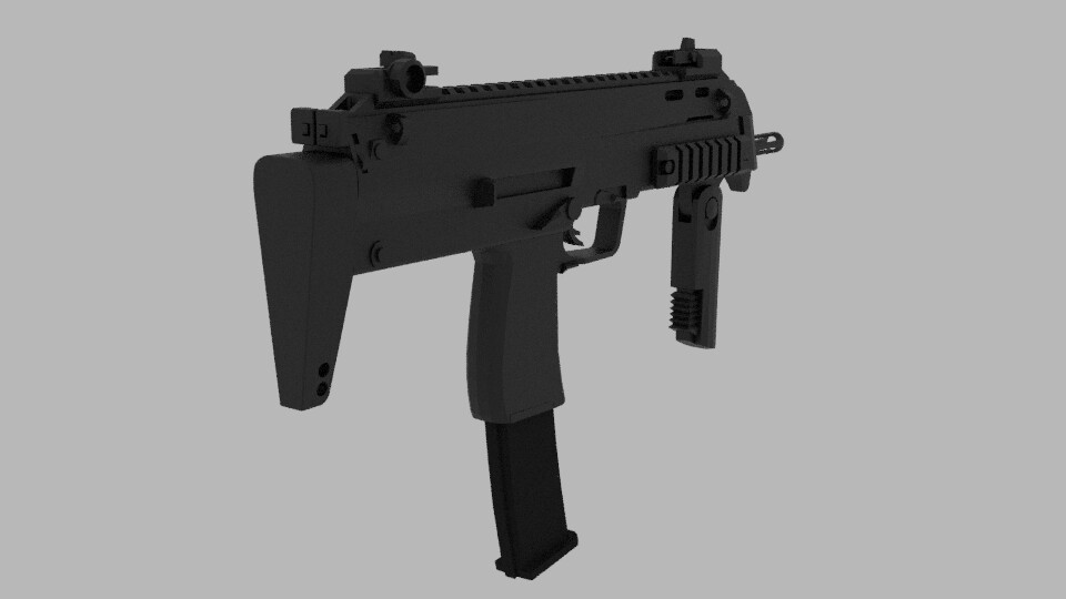 ArtStation - UZI made in blender