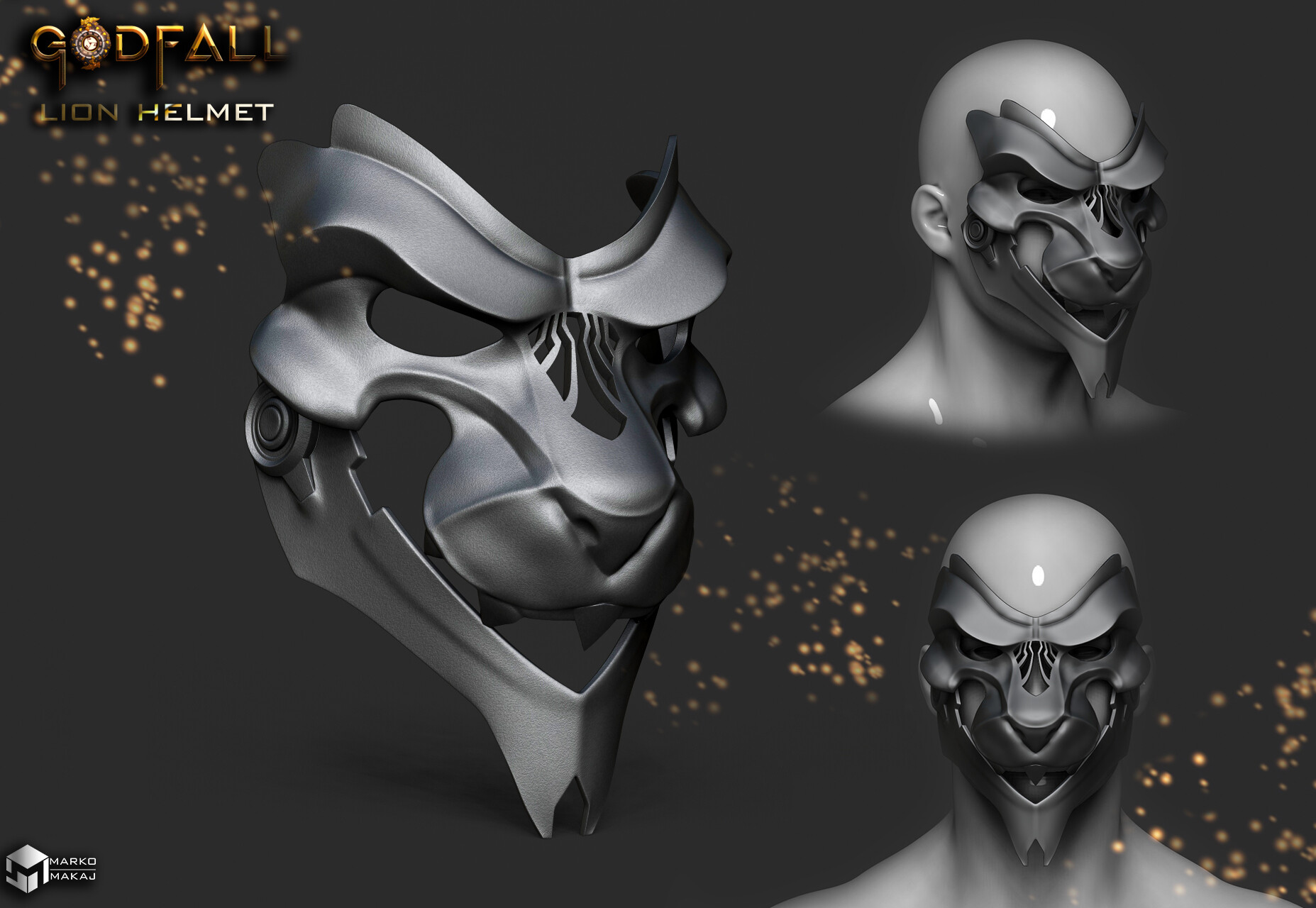 ArtStation - Godfall Lion mask