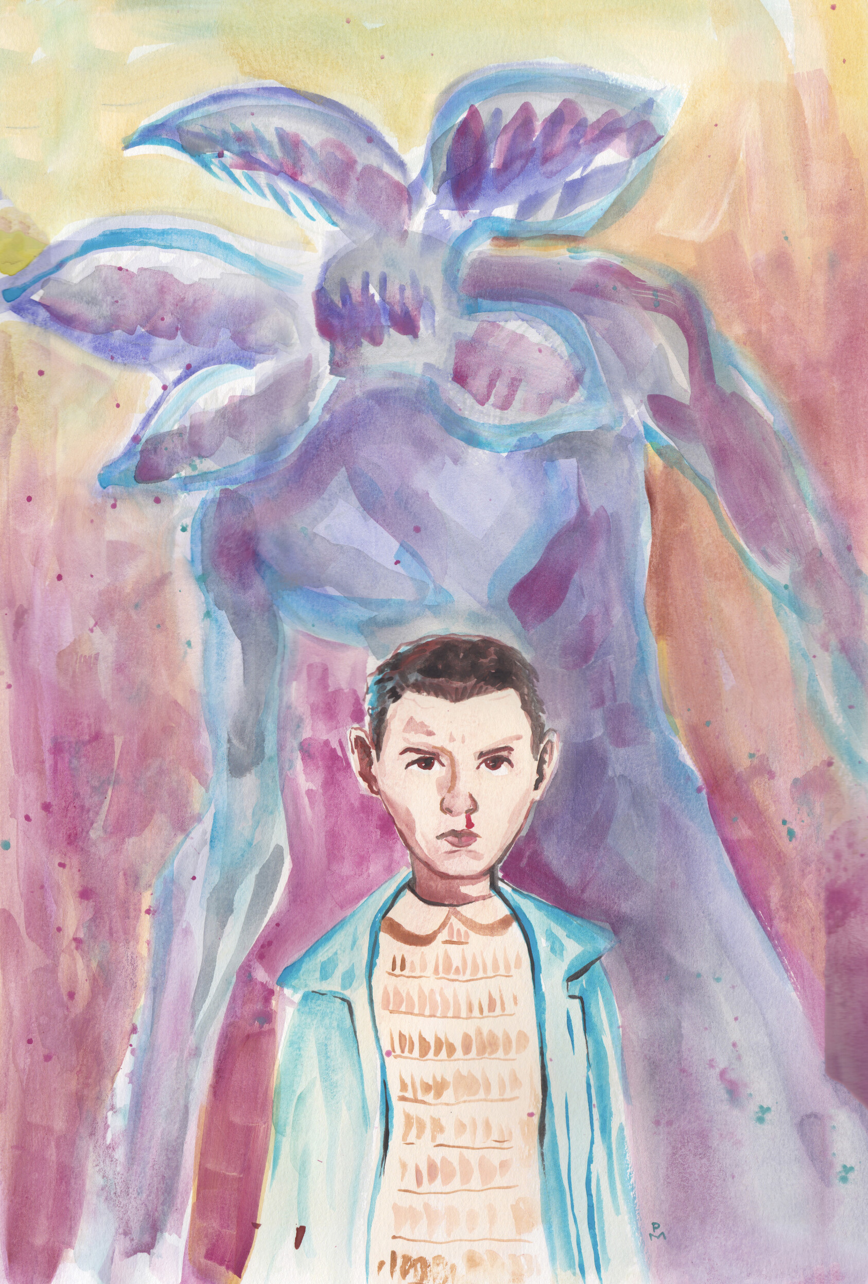 ArtStation - Eleven and the Demigorgon