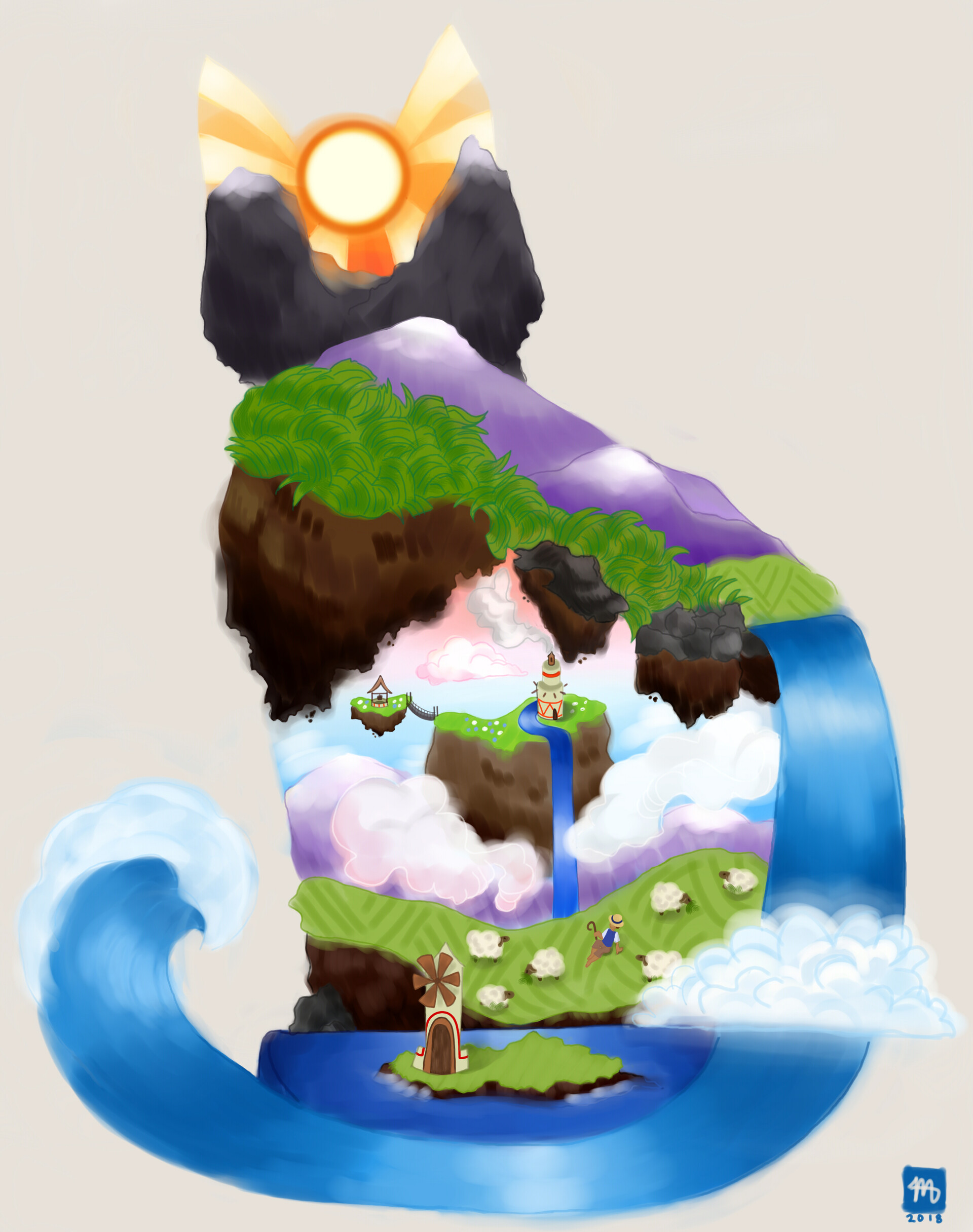 ArtStation - Cat Landscape