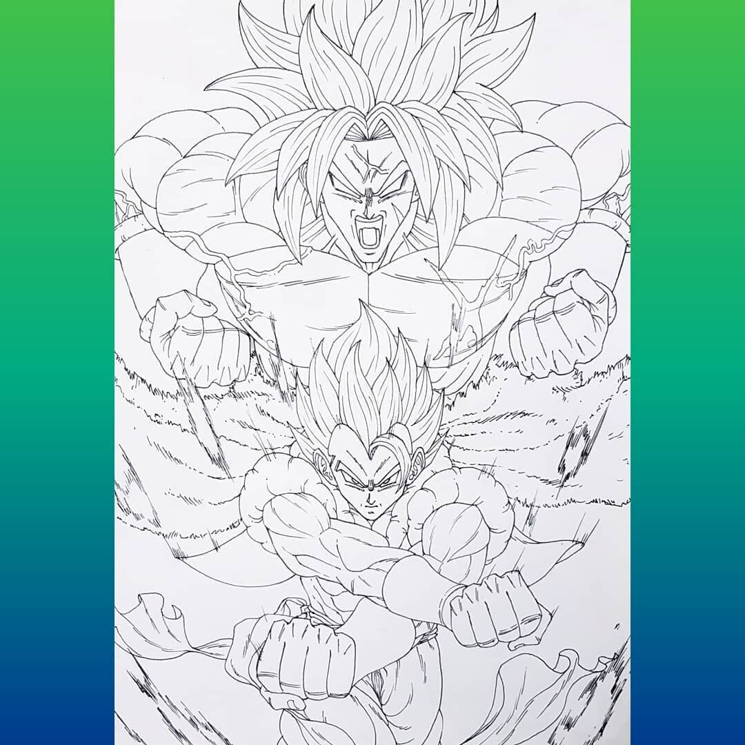 broly coloring pages printable