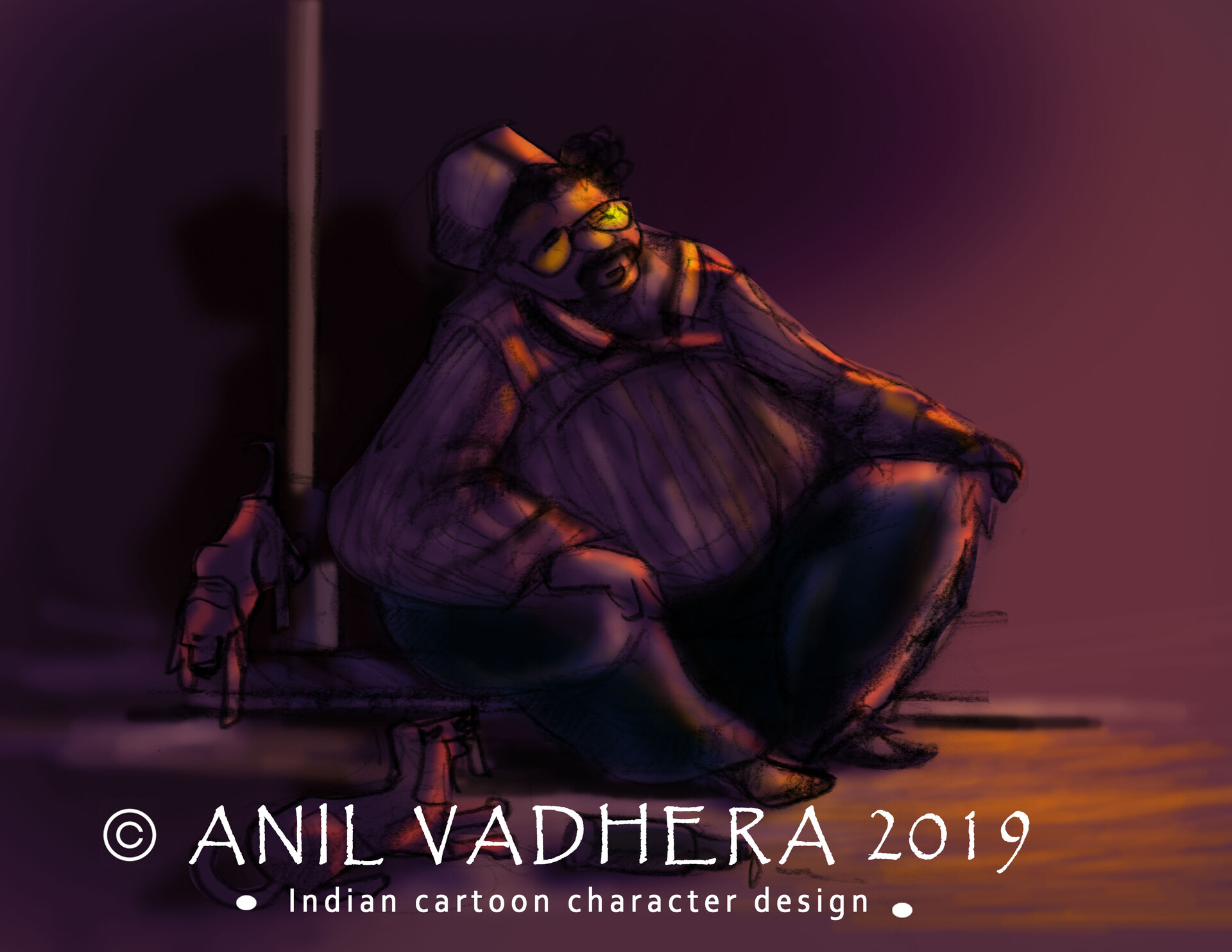 ArtStation - Cartoon Character Mota Bhai -Design by Anil Vadhera