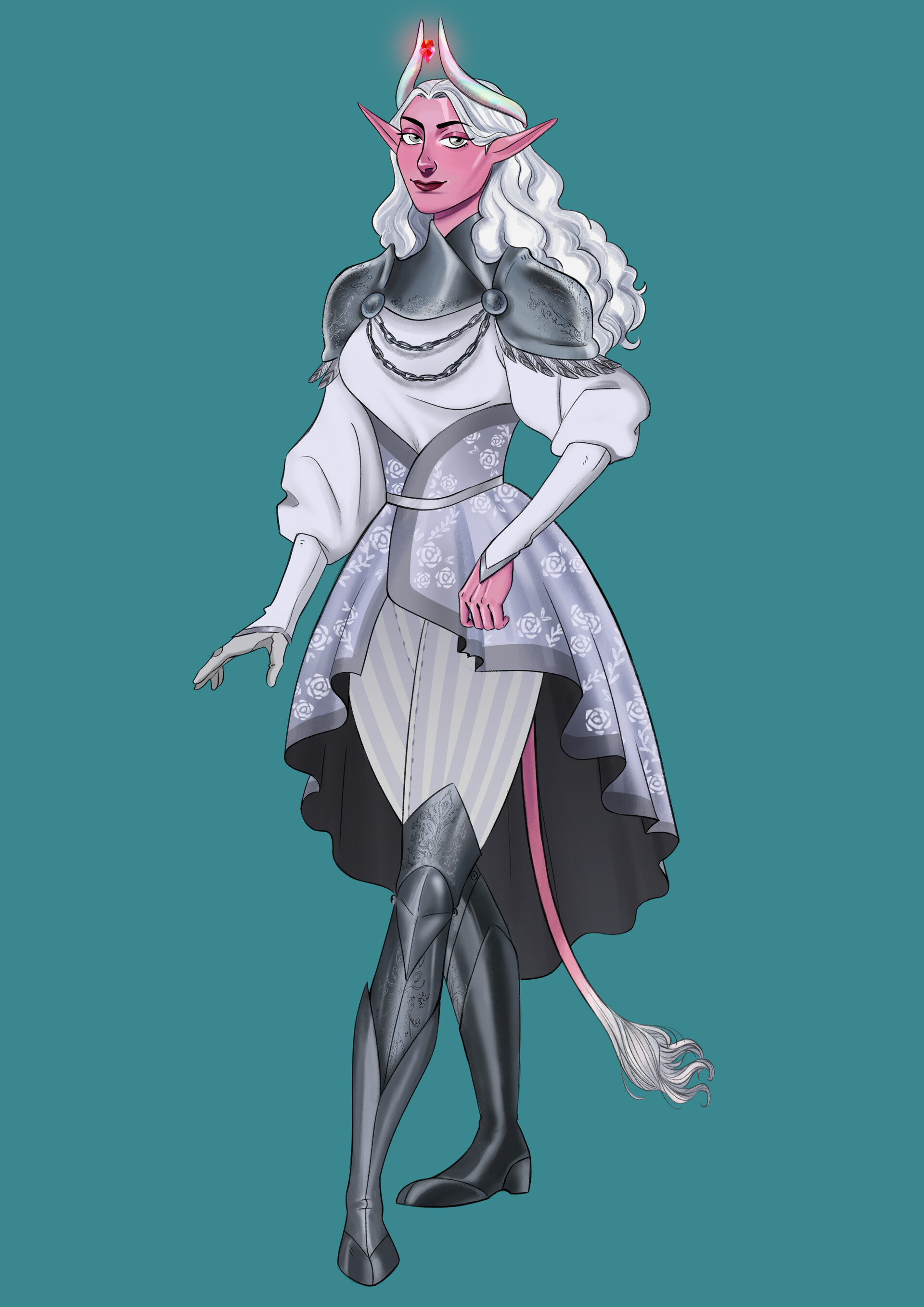 ArtStation - Tiefling Cleric Commission