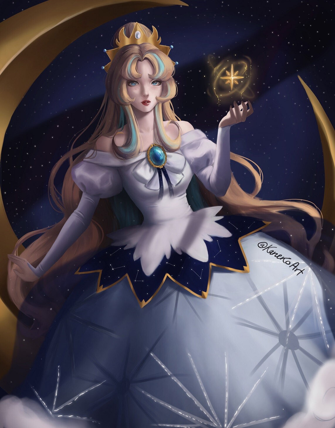 ArtStation - Moonlight cookie (Blissful moon costume) fanart