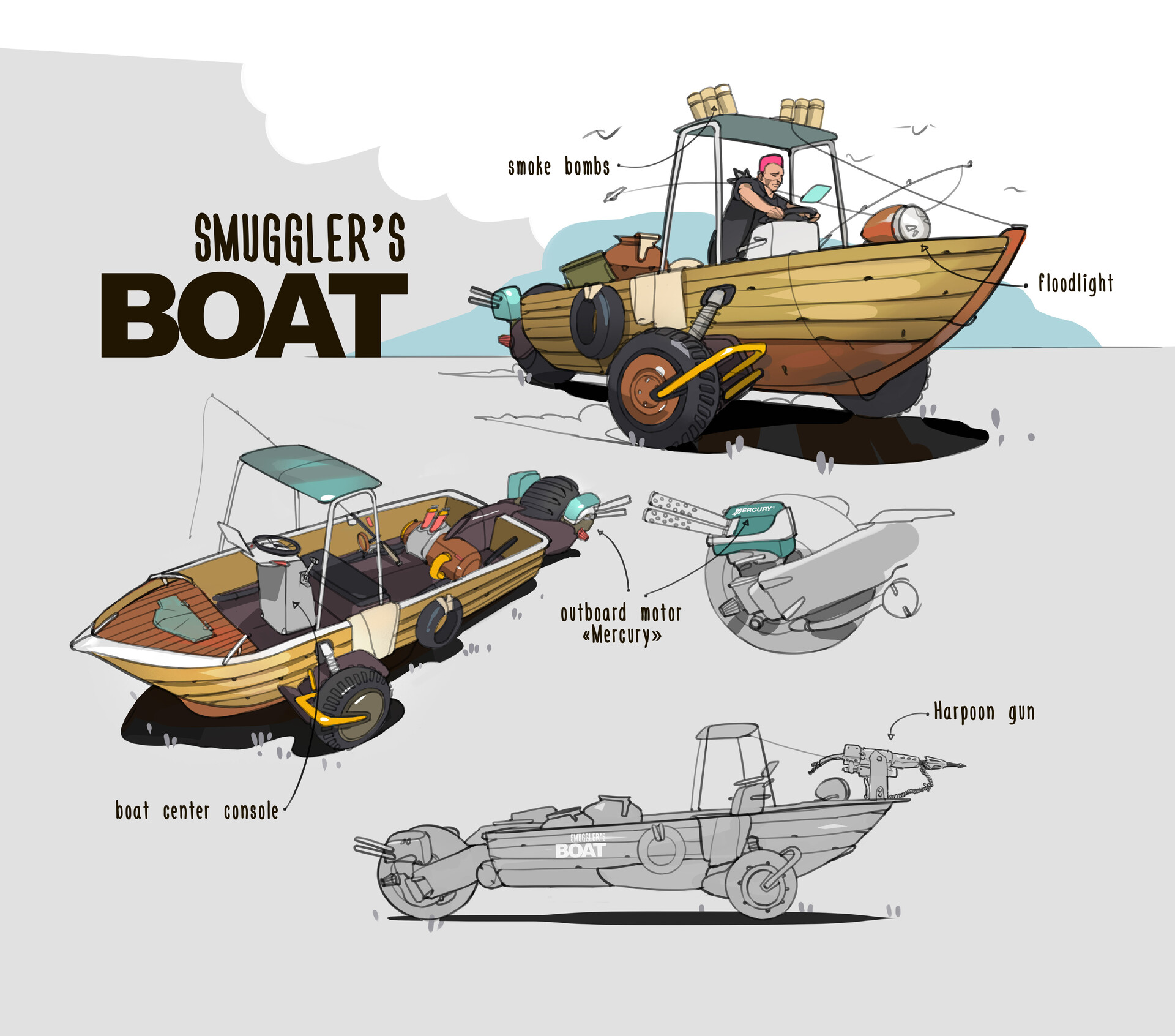 ArtStation - Smugglers boat