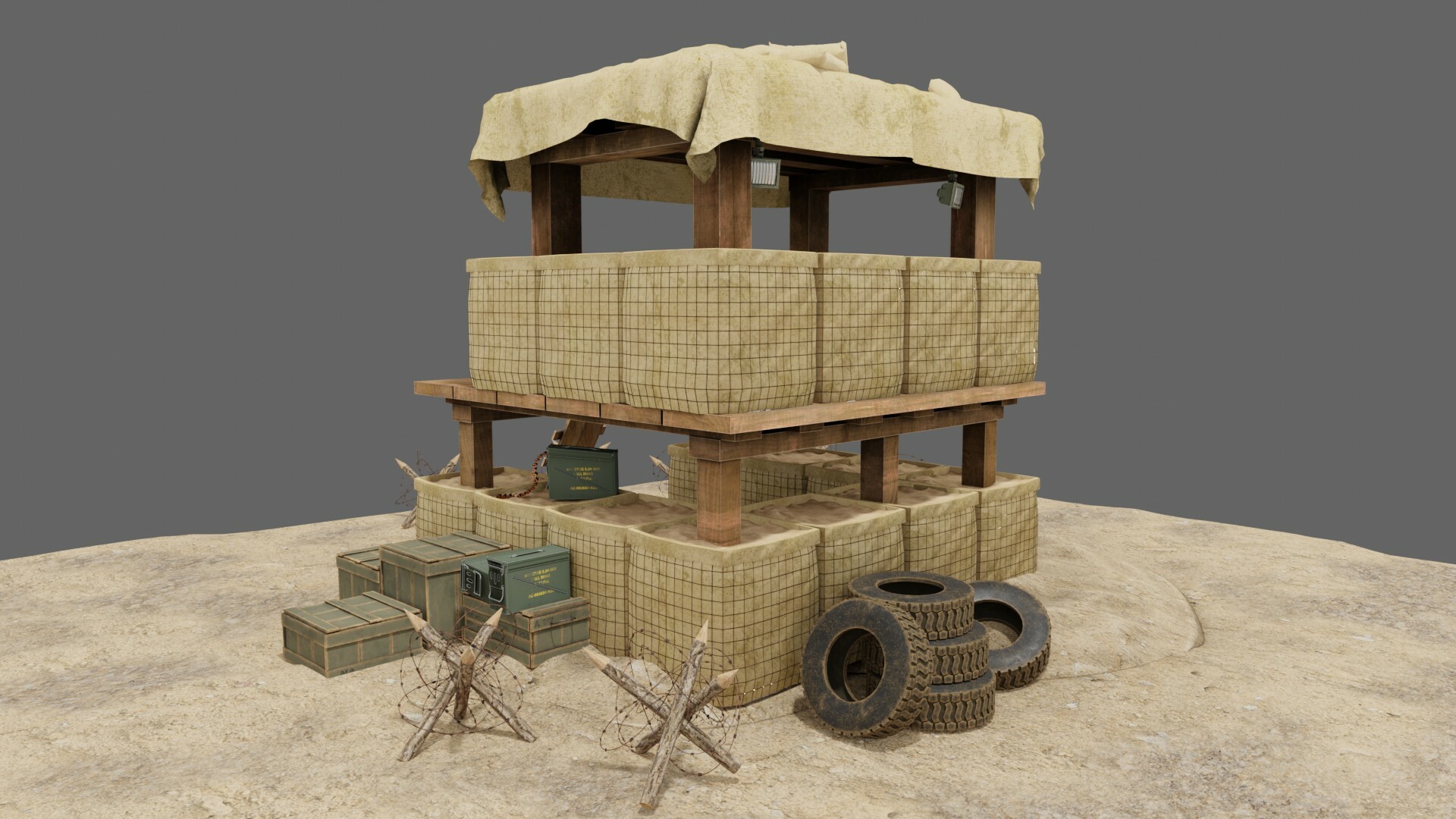 ArtStation - Military Trench Tower