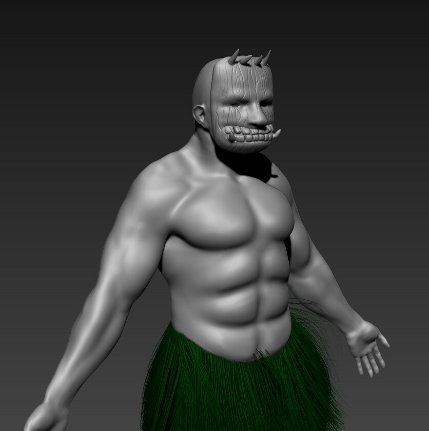 ArtStation - Tiki Warrior w/ Mask