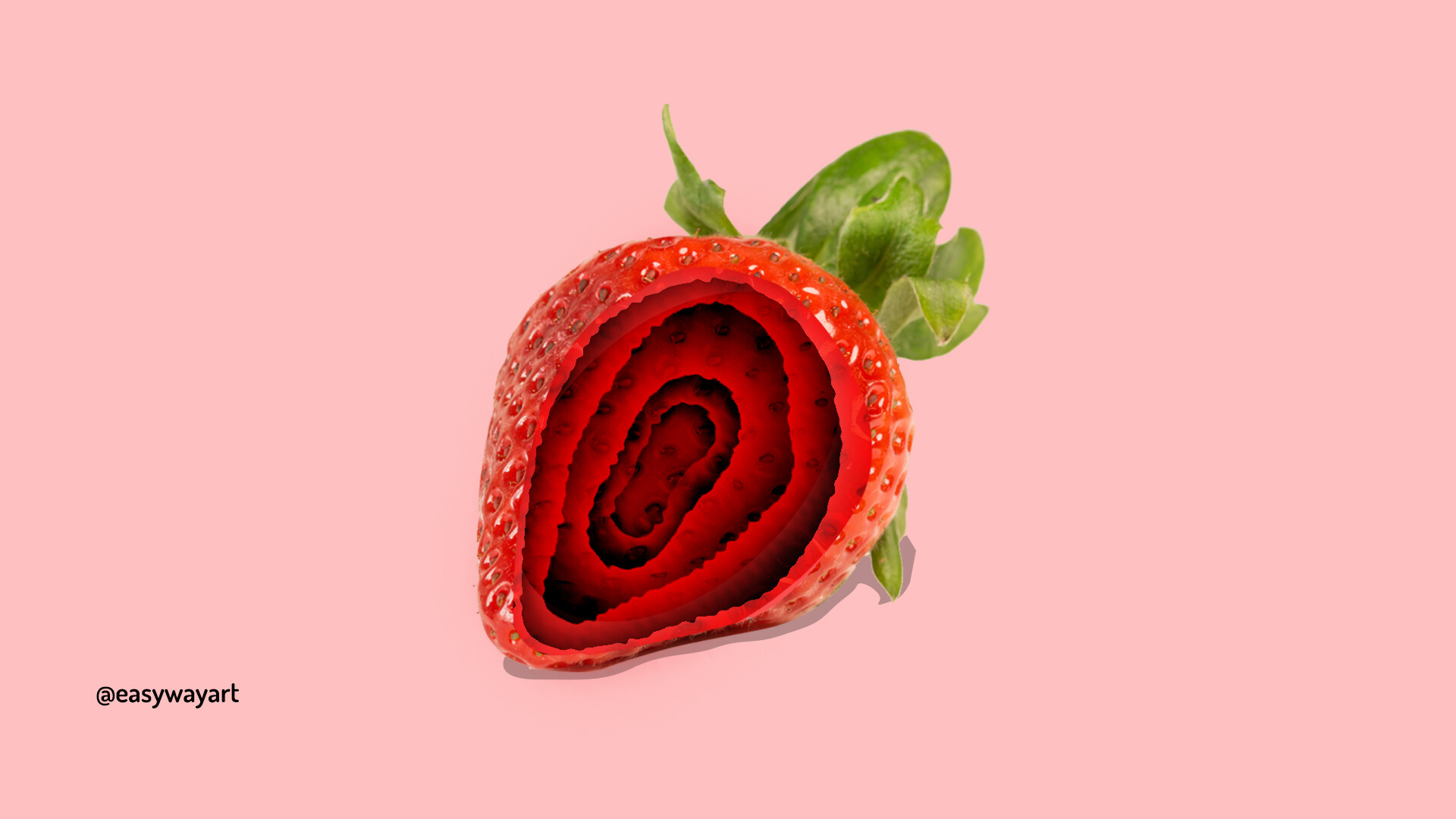 ArtStation - Surreal Strawberry: Photoshop Creative Art