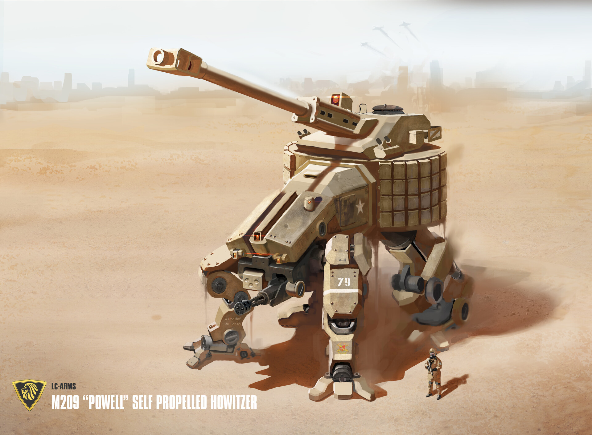 ArtStation - M209 Powell Self-propelled 120mm Howitzer