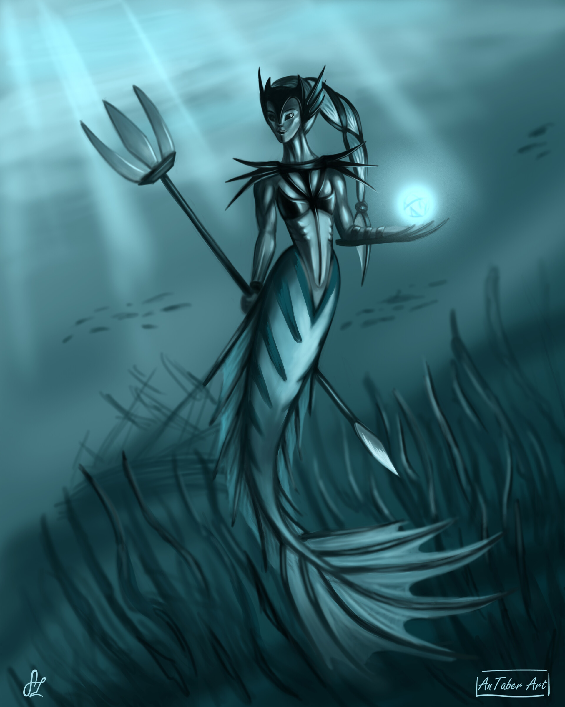 ArtStation - Mermaid Warrior