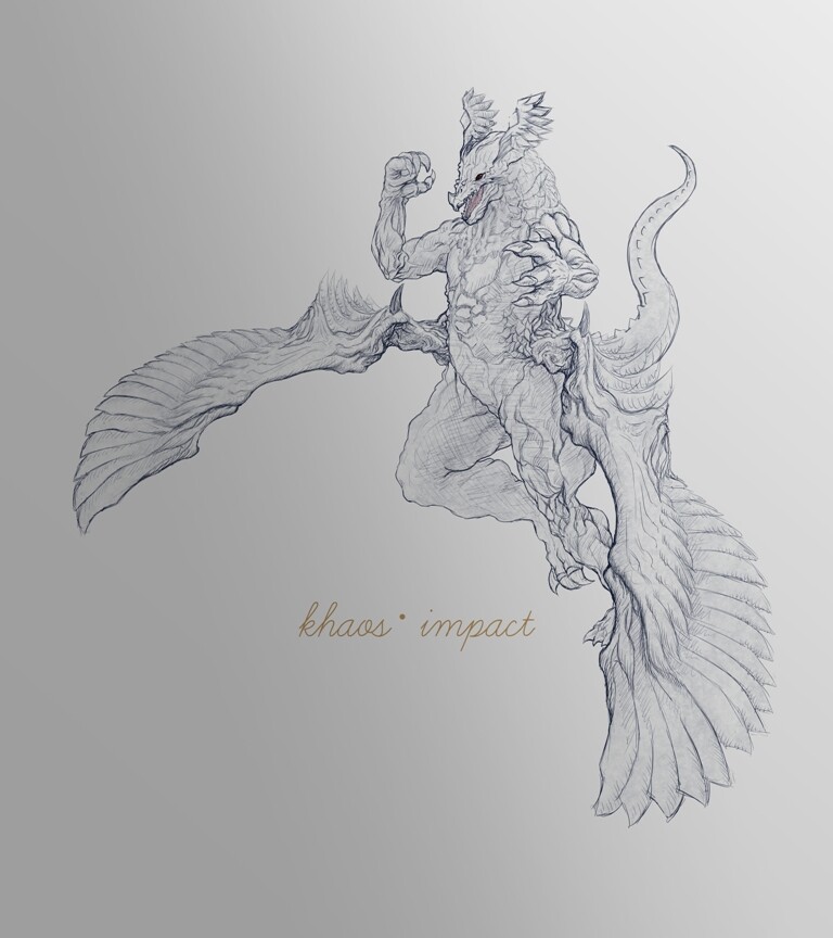 how to draw a dragon monster