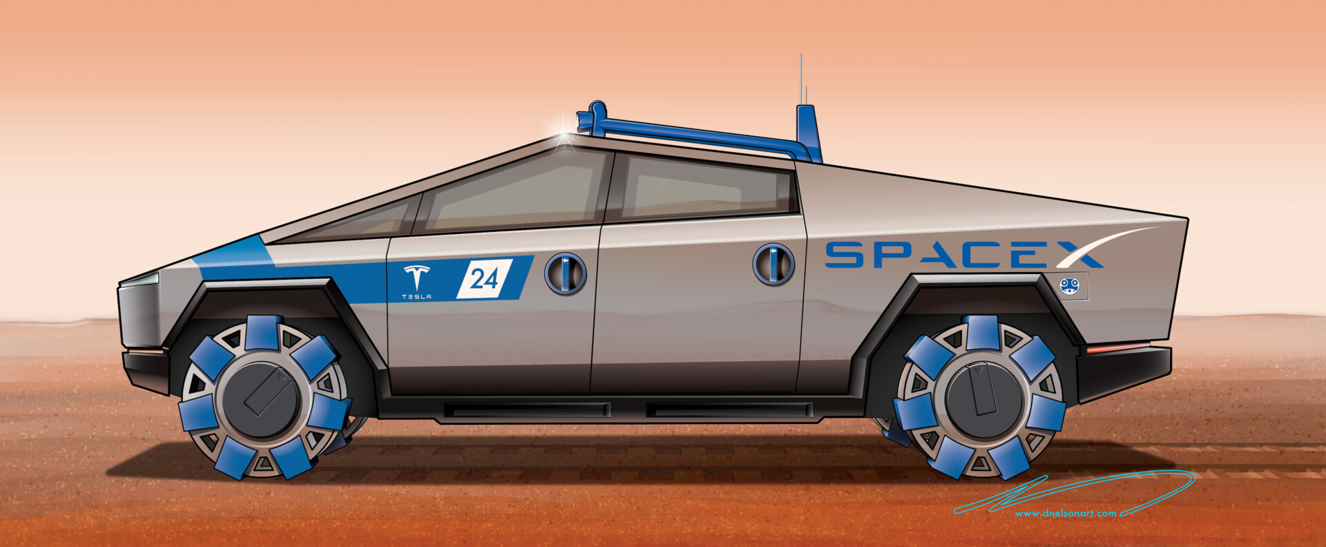 ArtStation - Tesla Cybertruck, Mars Spec