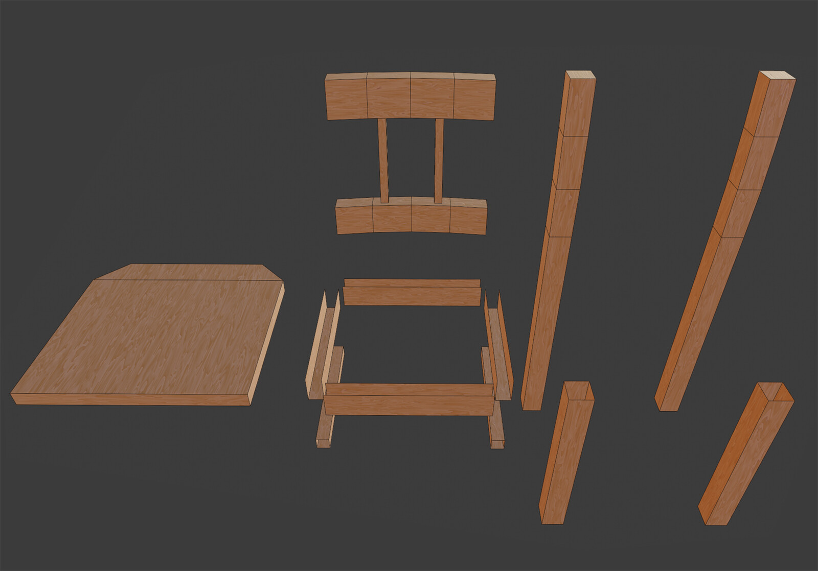 Oliver Loftus - Wooden Chair - Low Poly