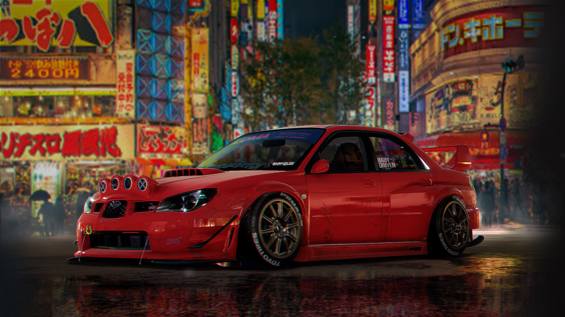 ArtStation - Subaru WRX Sti GDB 'Busy Nights'