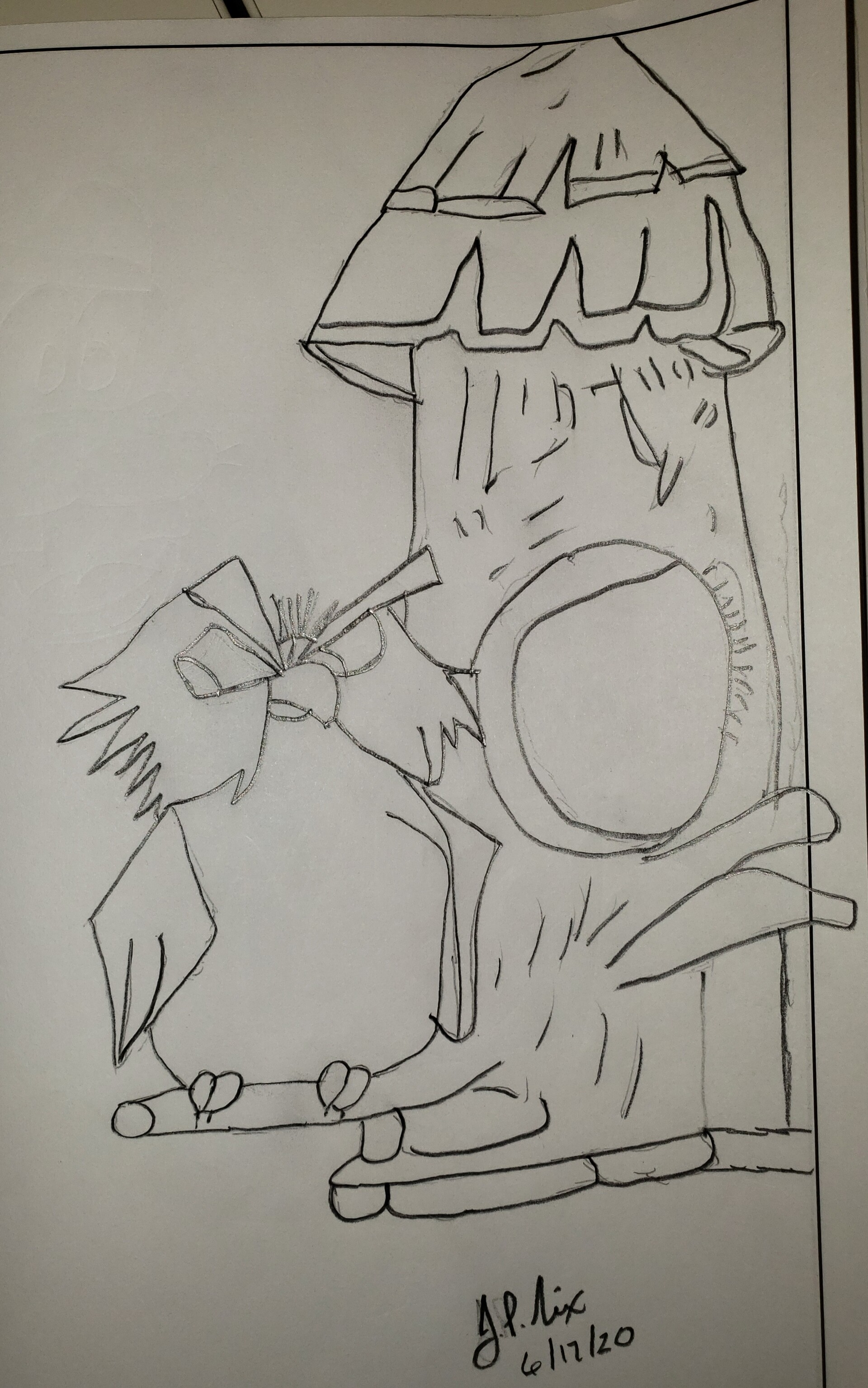 ArtStation - Today's sketch without color.