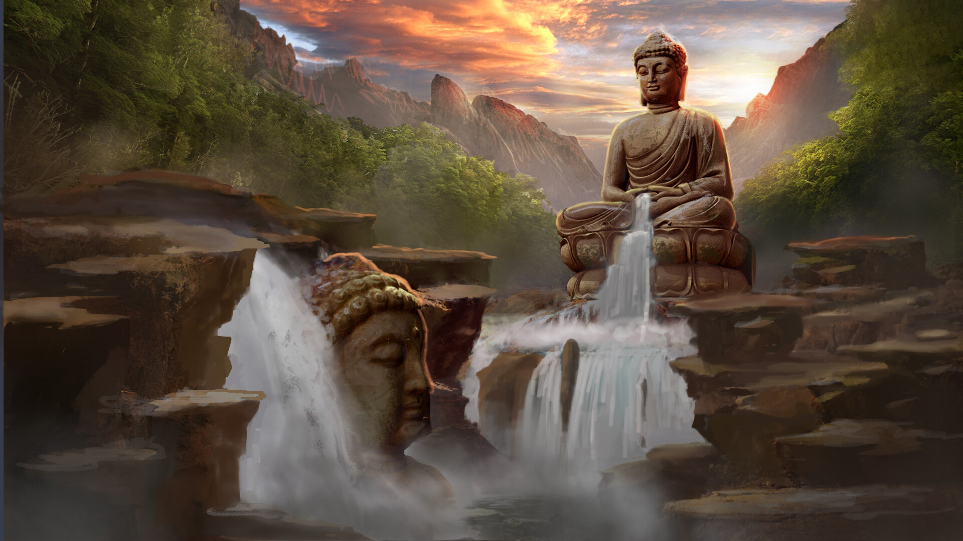 ArtStation - Buddha's Fall