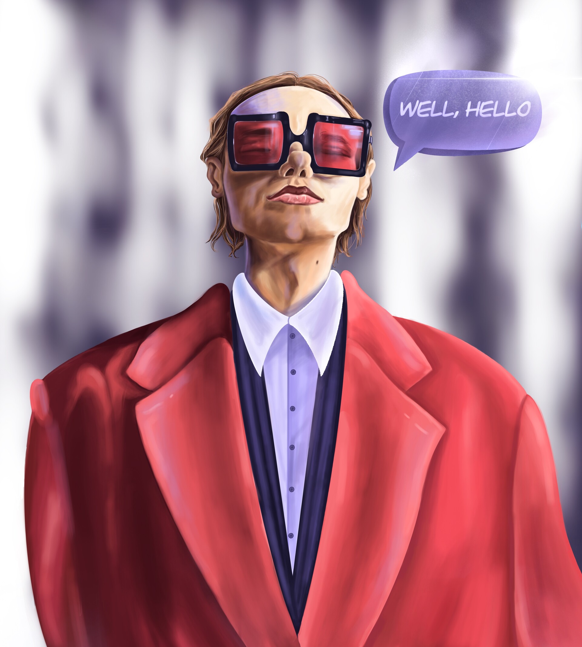 ArtStation - Boy in red glasses