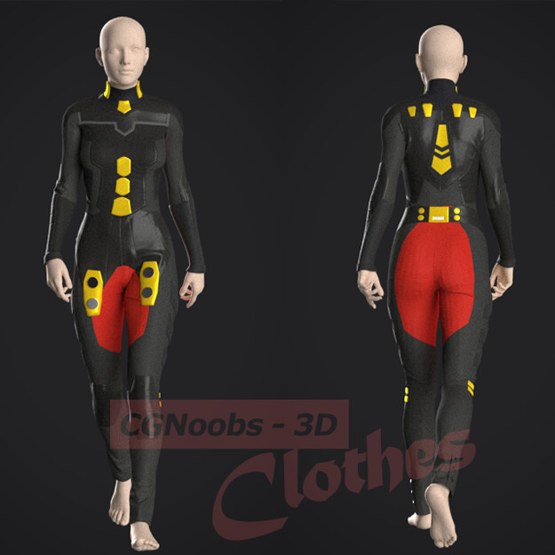 ArtStation - Si-Fi Future Suit - 38 Marvelous Designer and Clo3D