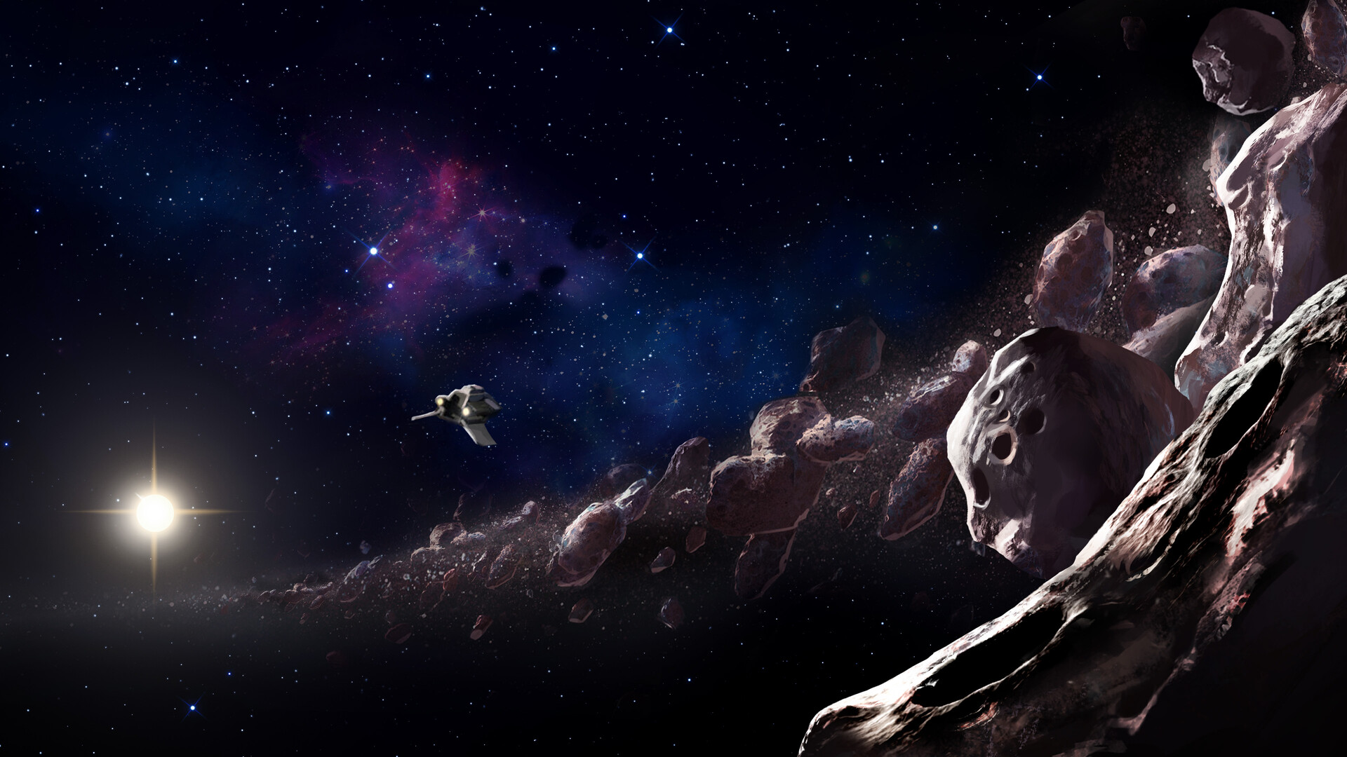 ArtStation - Asteroid Mining Concept Art