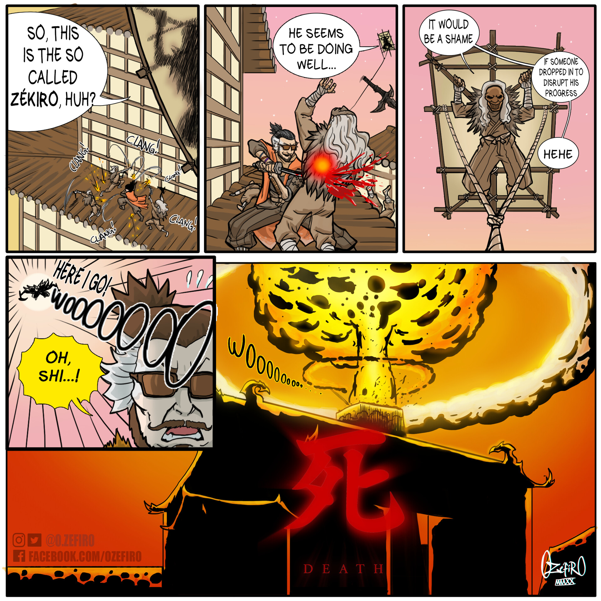 O Zéfiro Sekiro Fan Comic Nightjar Attack