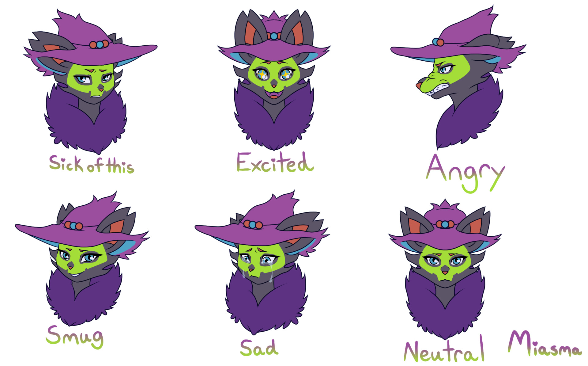 ArtStation - Miasma Expression Sheet