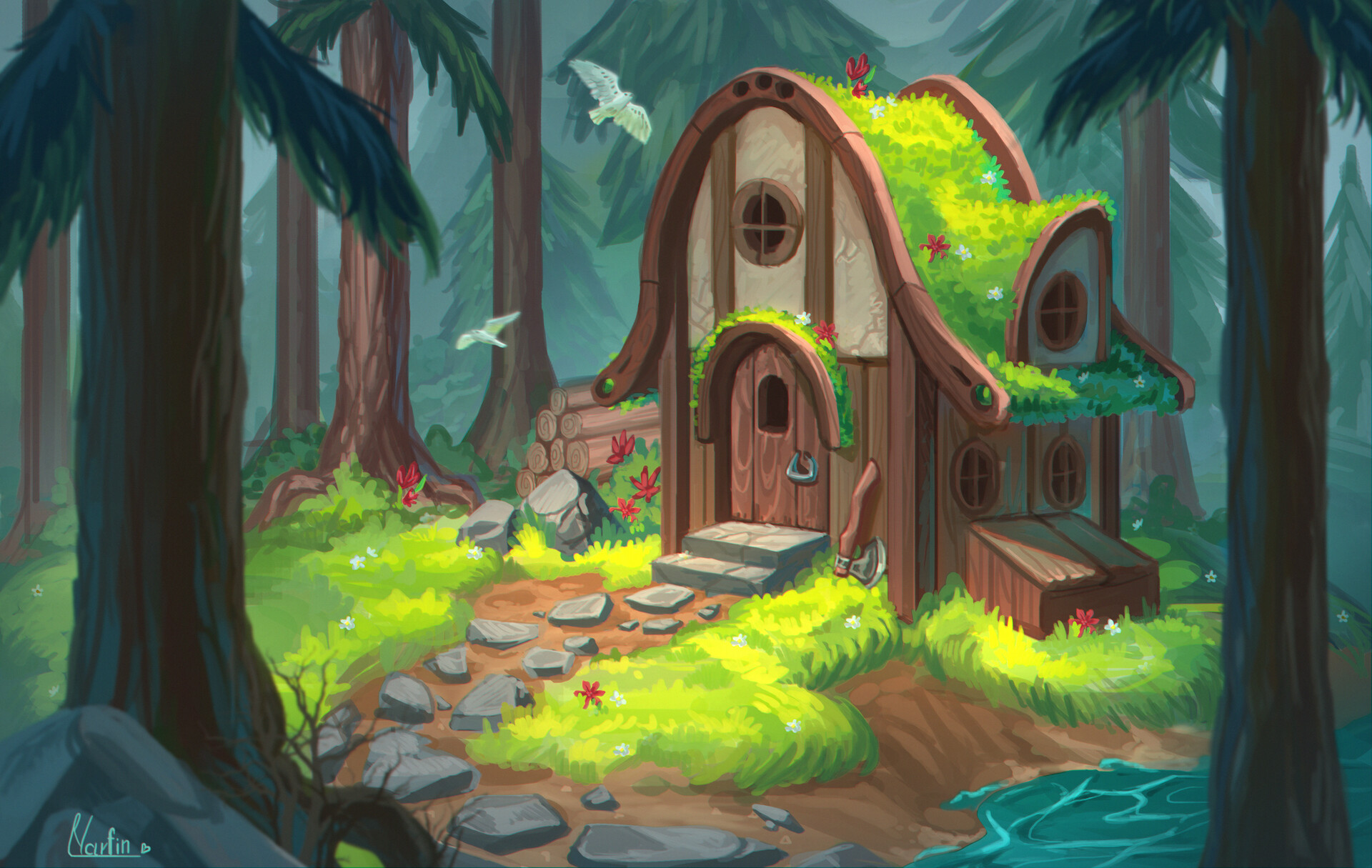 ArtStation - Forest Ranger's House