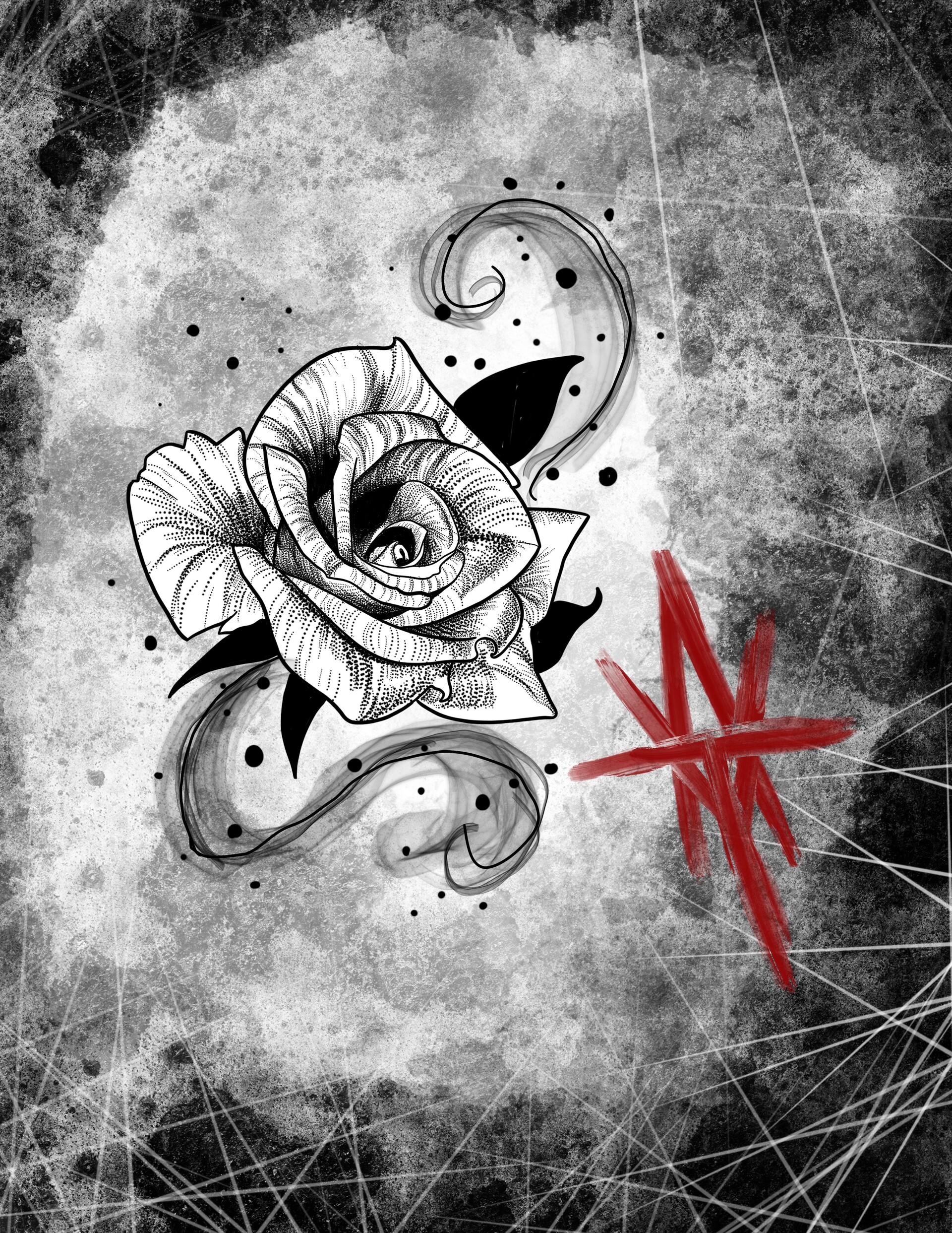 ArtStation - Black Work Rose 3