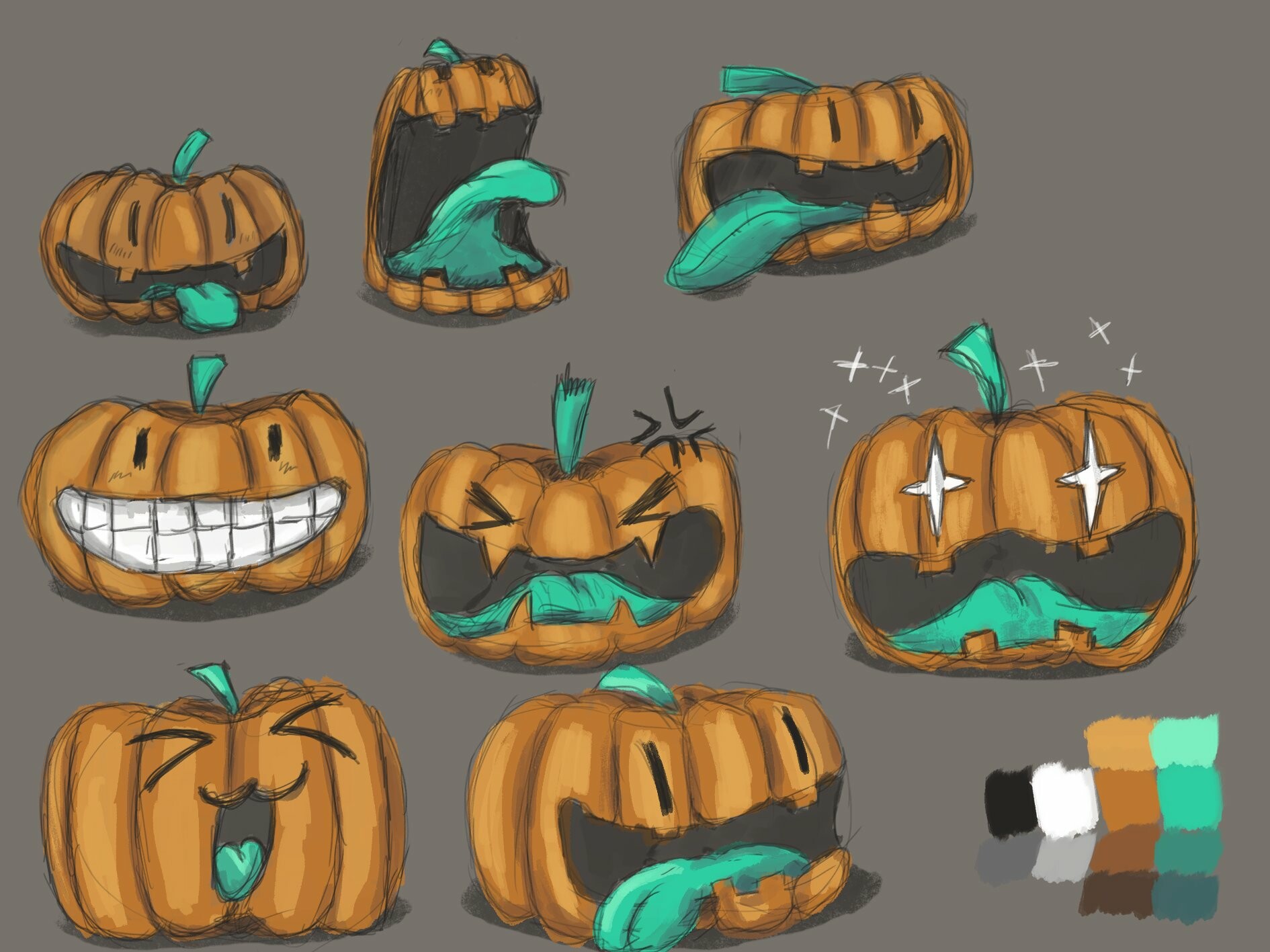 ArtStation - Gua - The Pumpkin in My Comming Game