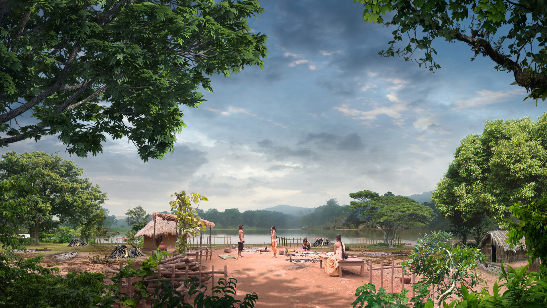 ArtStation - Ashram by river