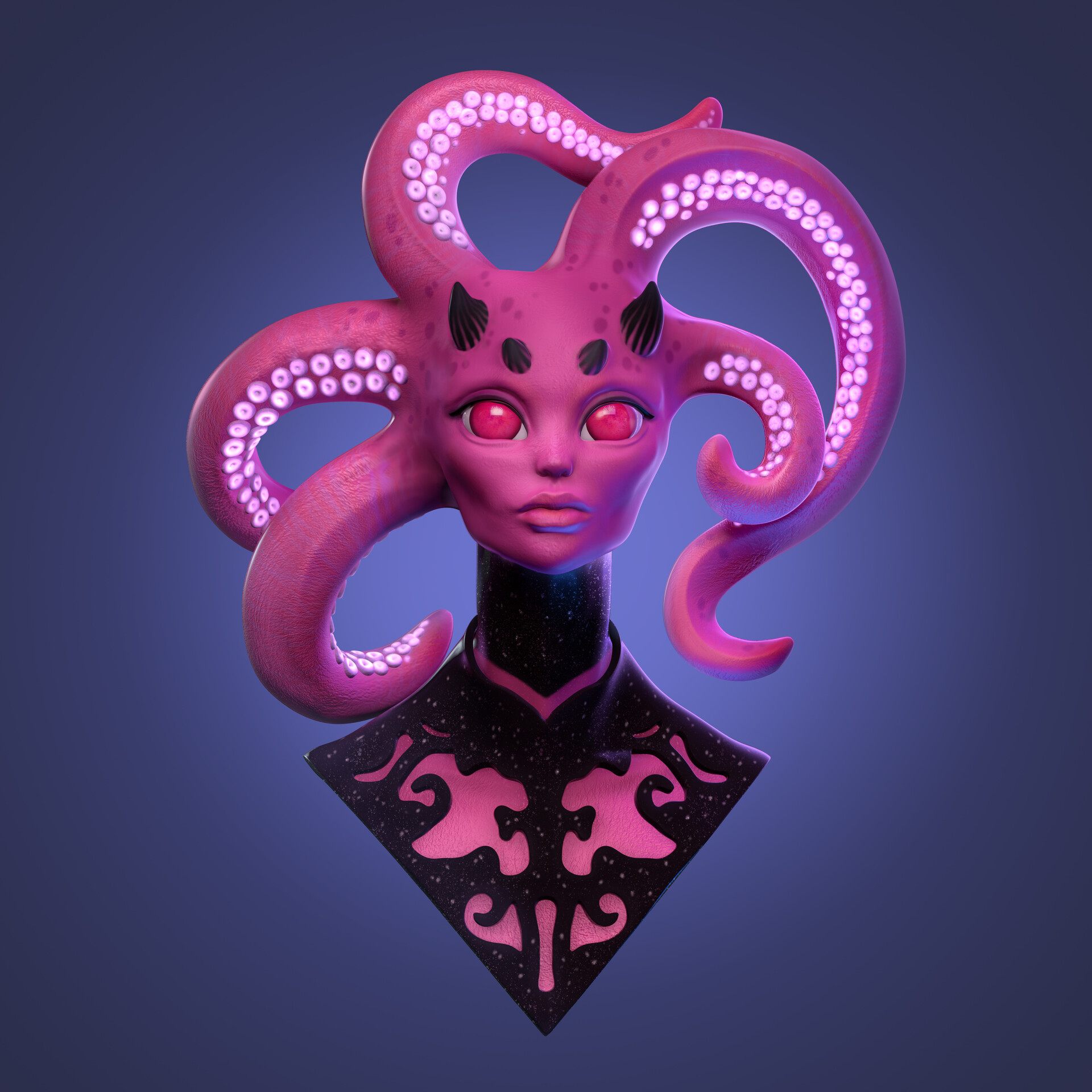 ArtStation - Octopus girl - Speed sculpt