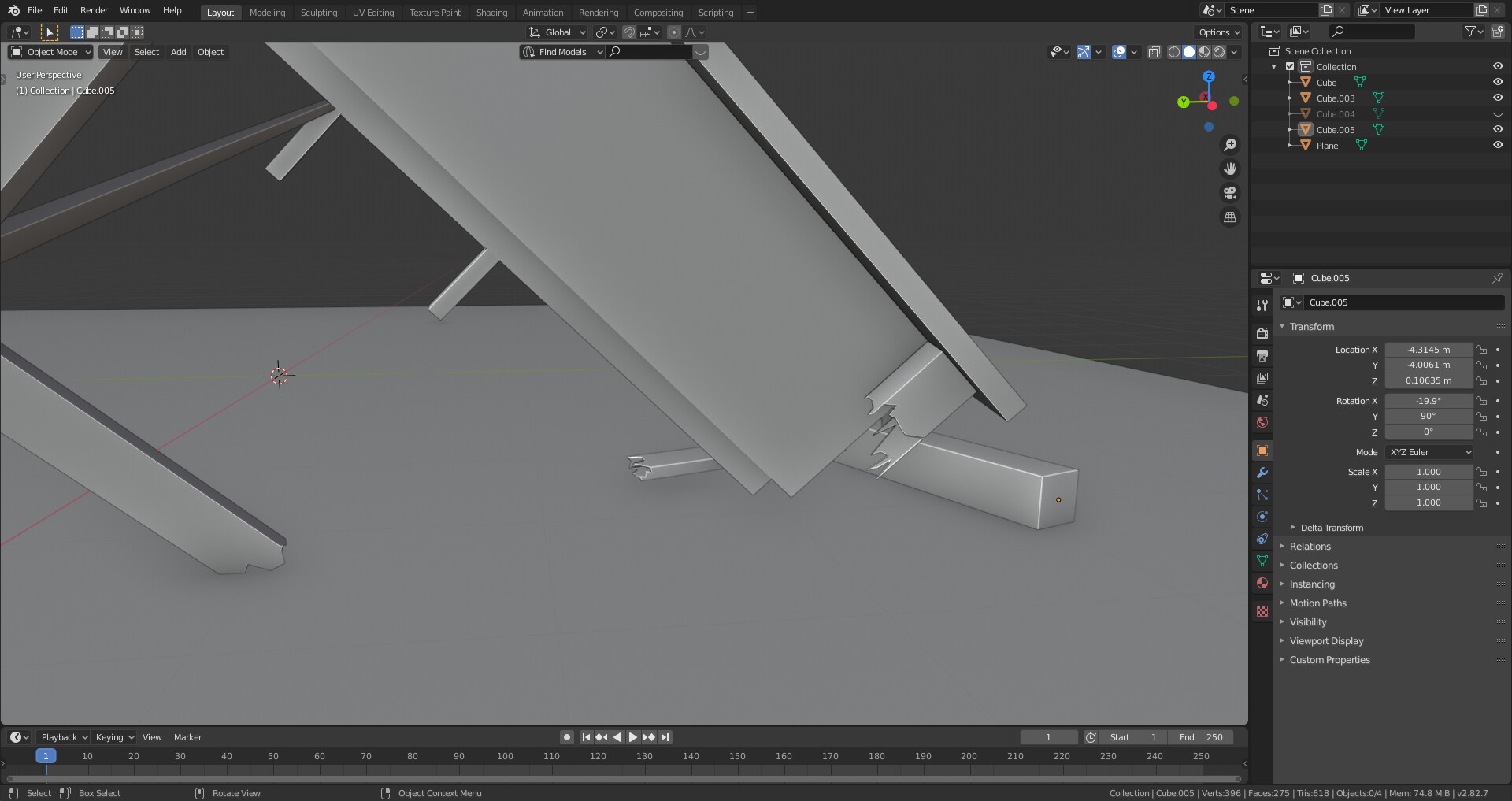 ArtStation - Game Ready Broken Desk