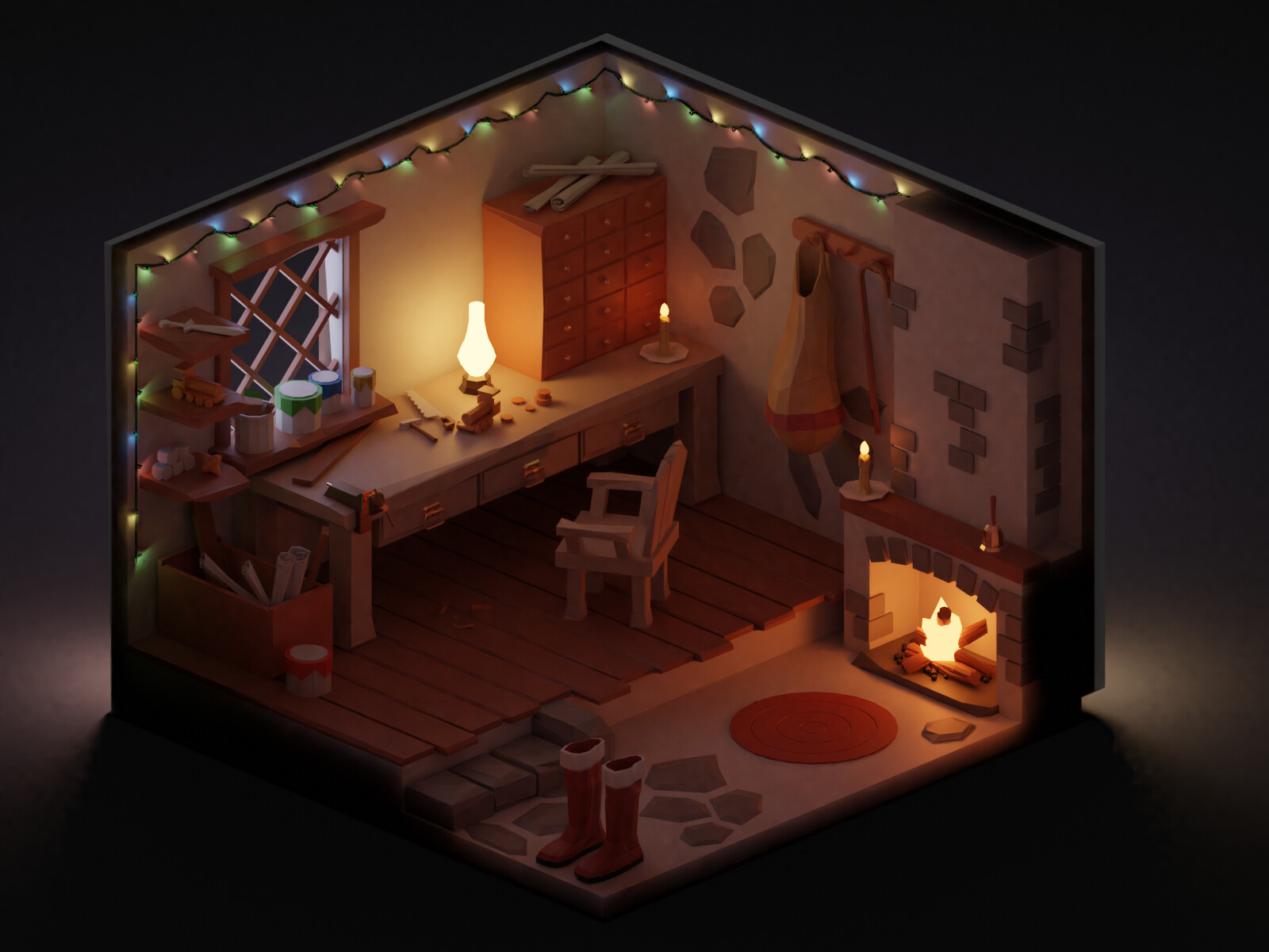 ArtStation - Santa's room