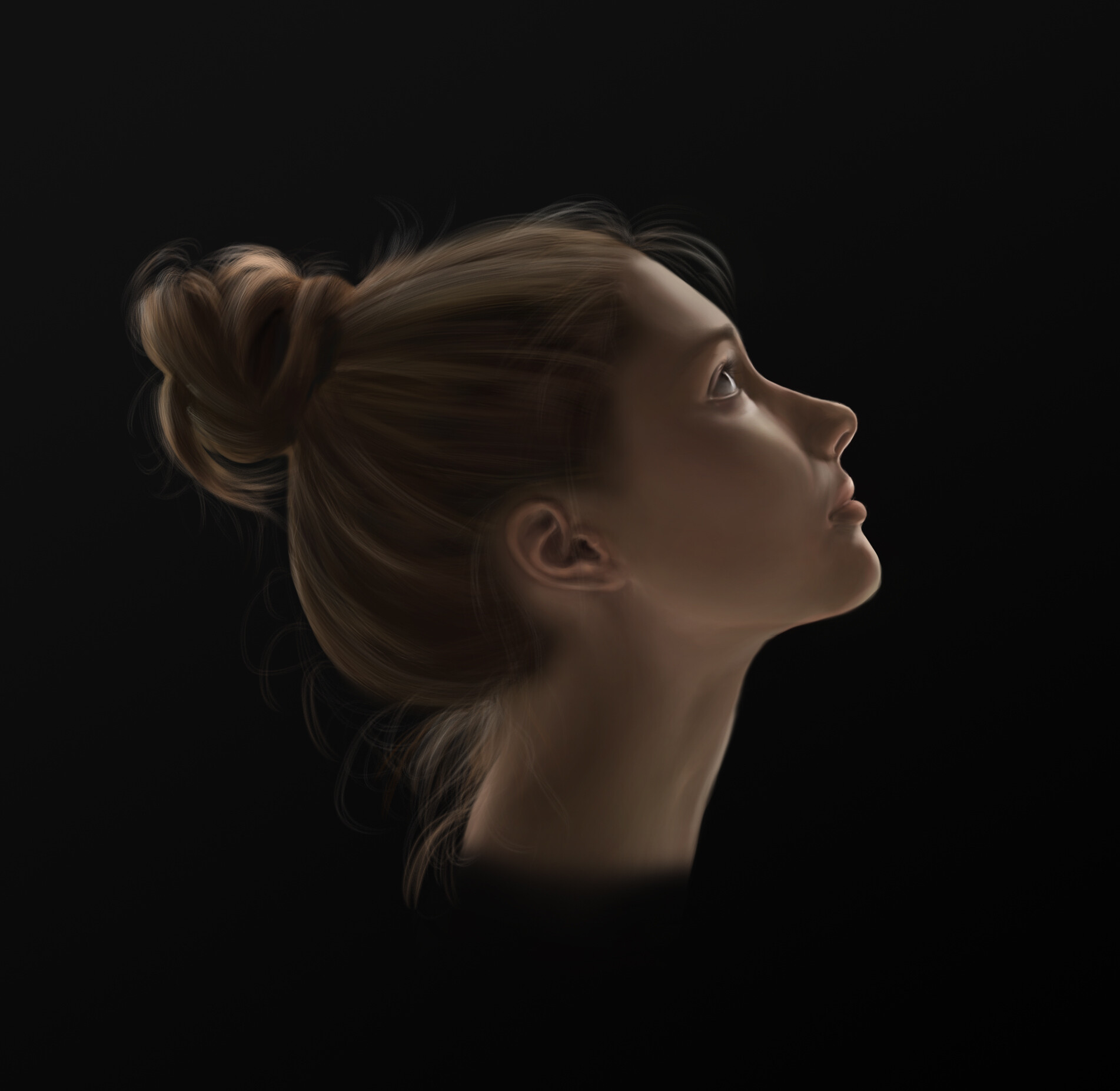 ArtStation - Girl looking up