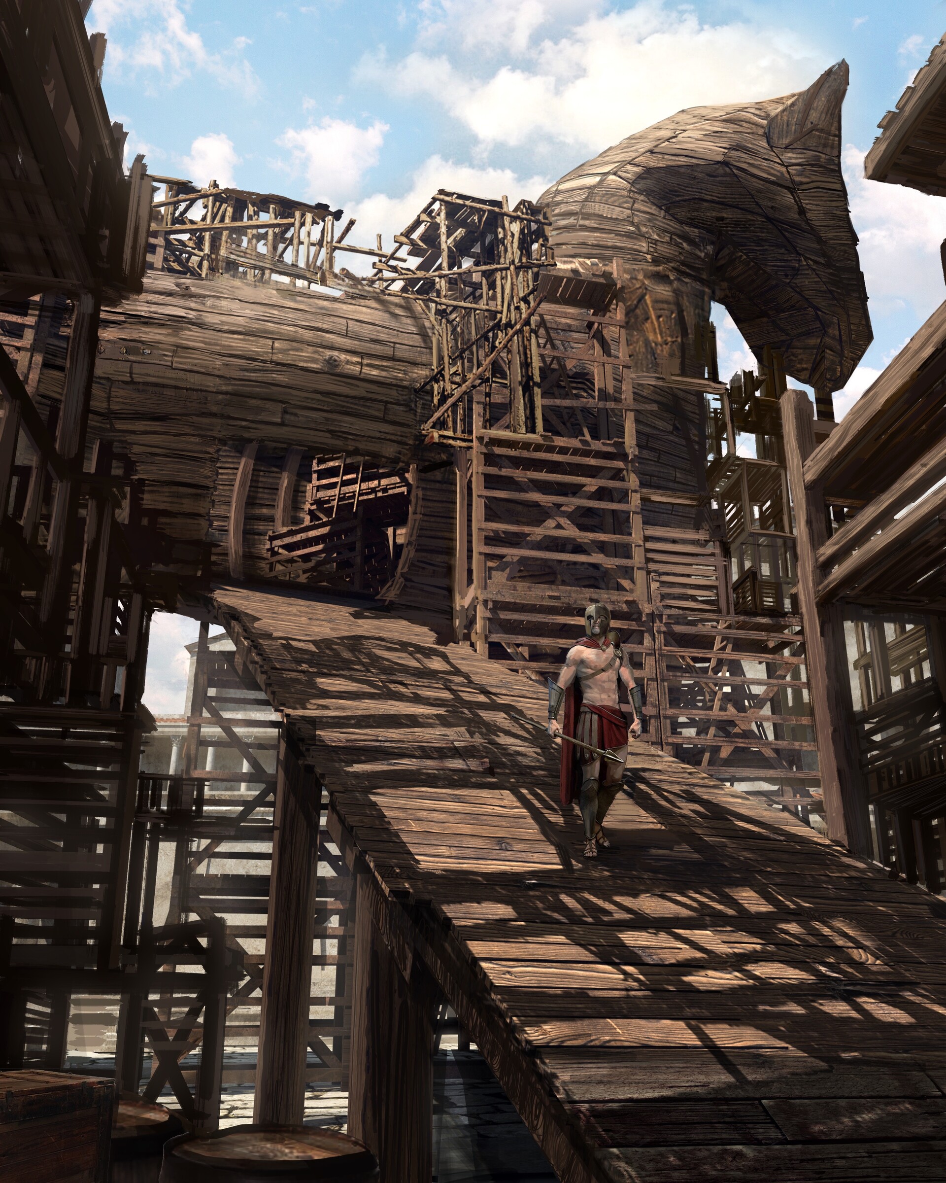 ArtStation - The Construction of the Trojan Horse