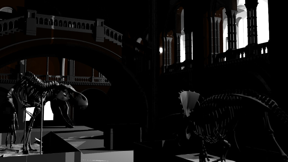 ArtStation - Natural Museum lighting and shadows progress