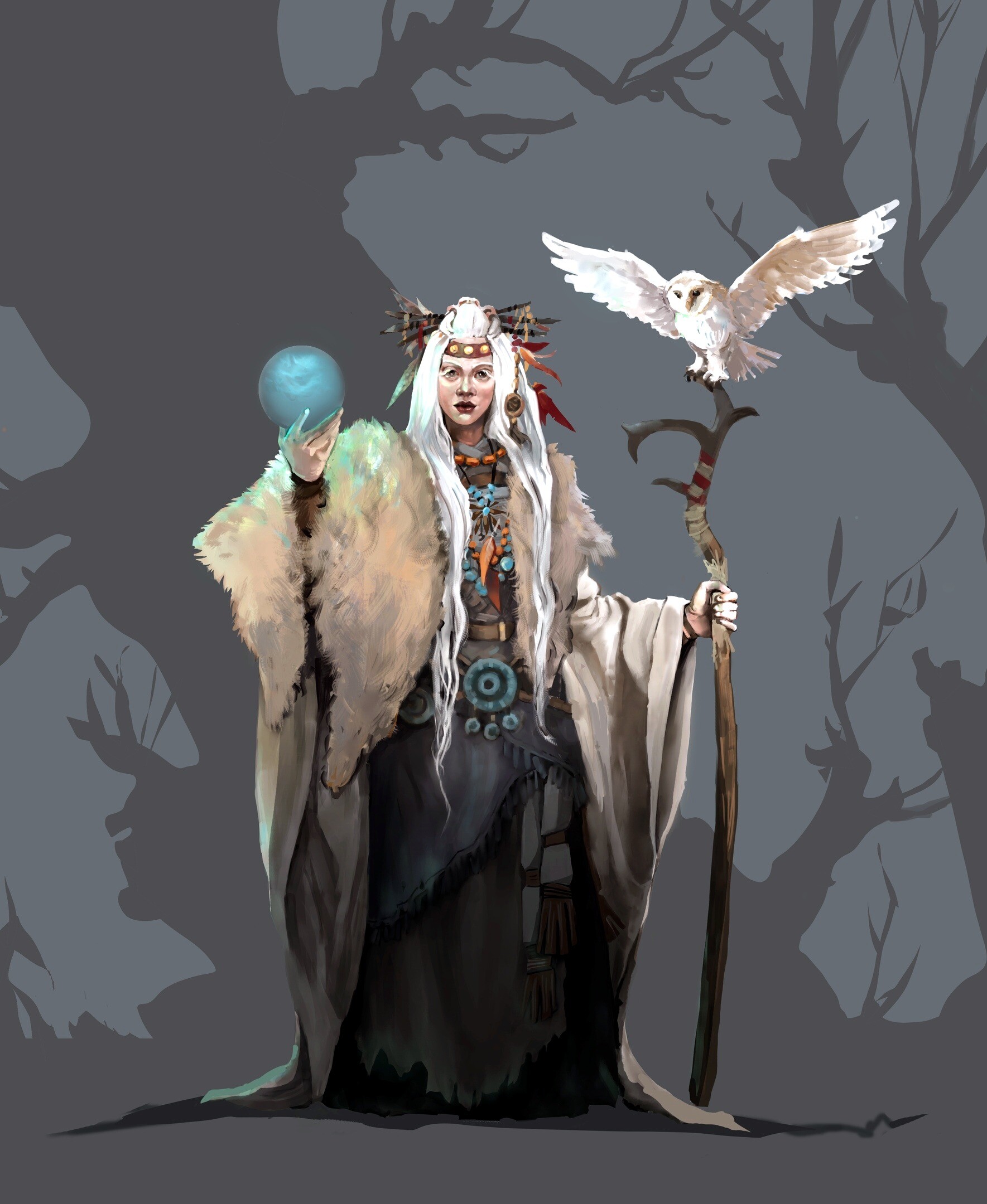 ArtStation - Winter forest witch
