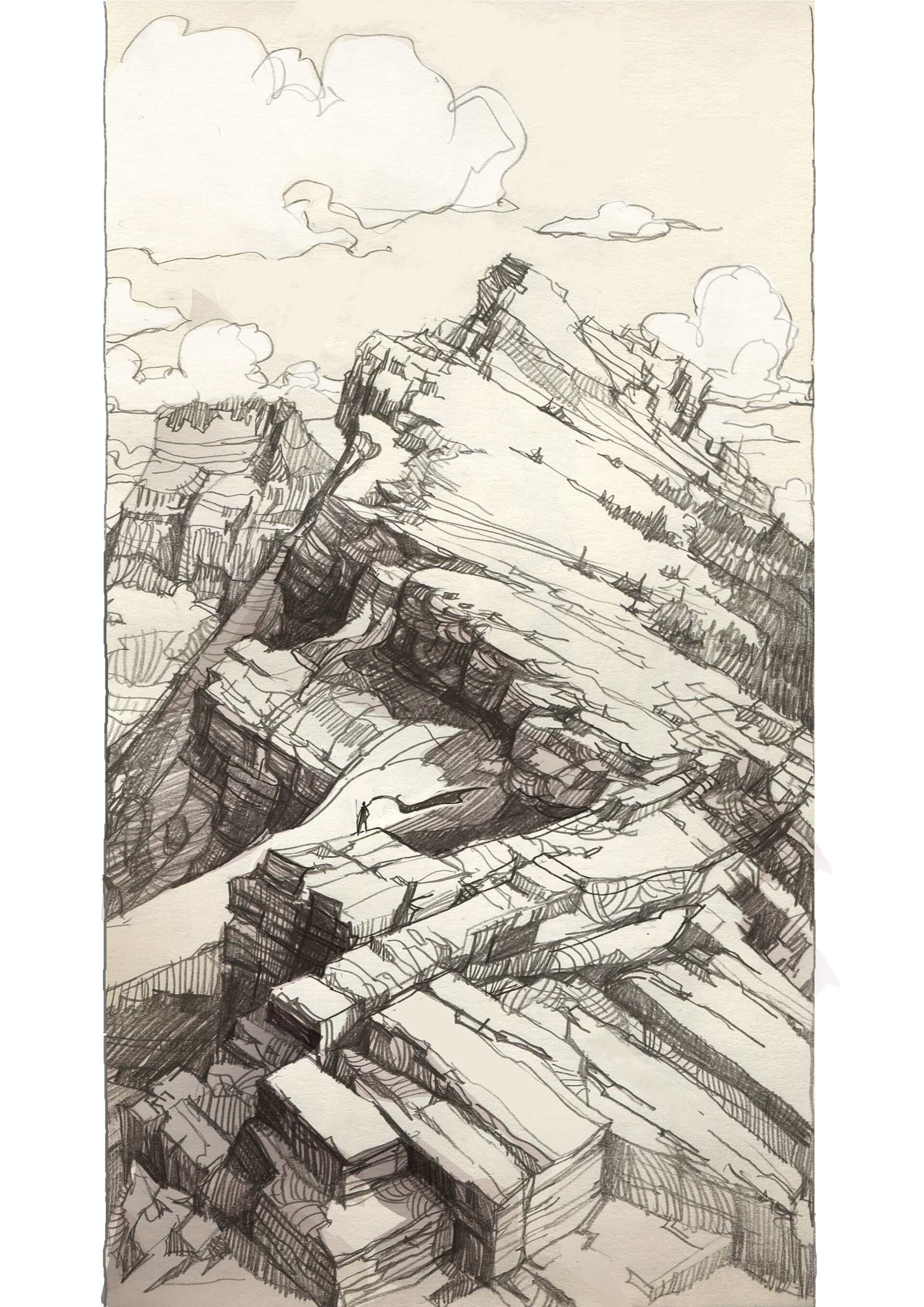 ArtStation - The scene line draft