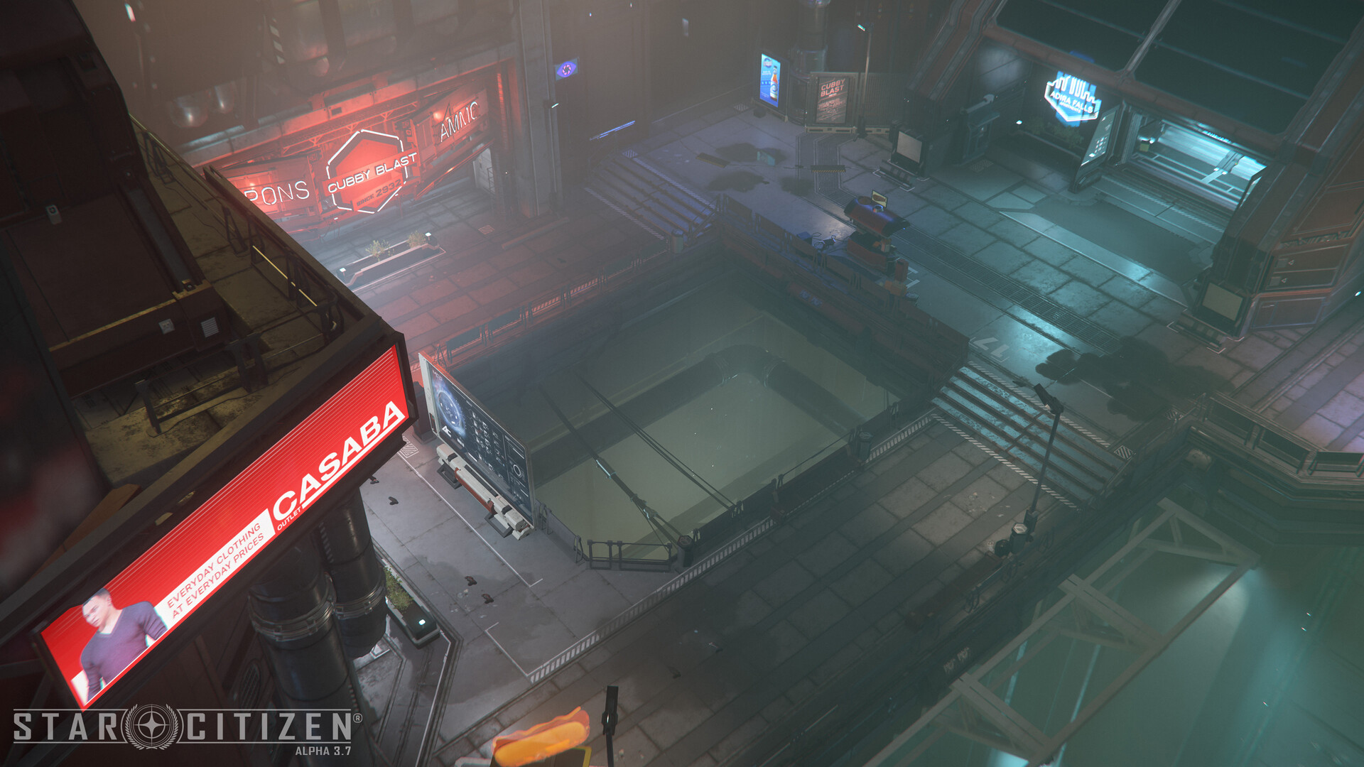 Tom Radford - Star Citizen: Area 18 - Hab Lobby Promenade & Exteriors