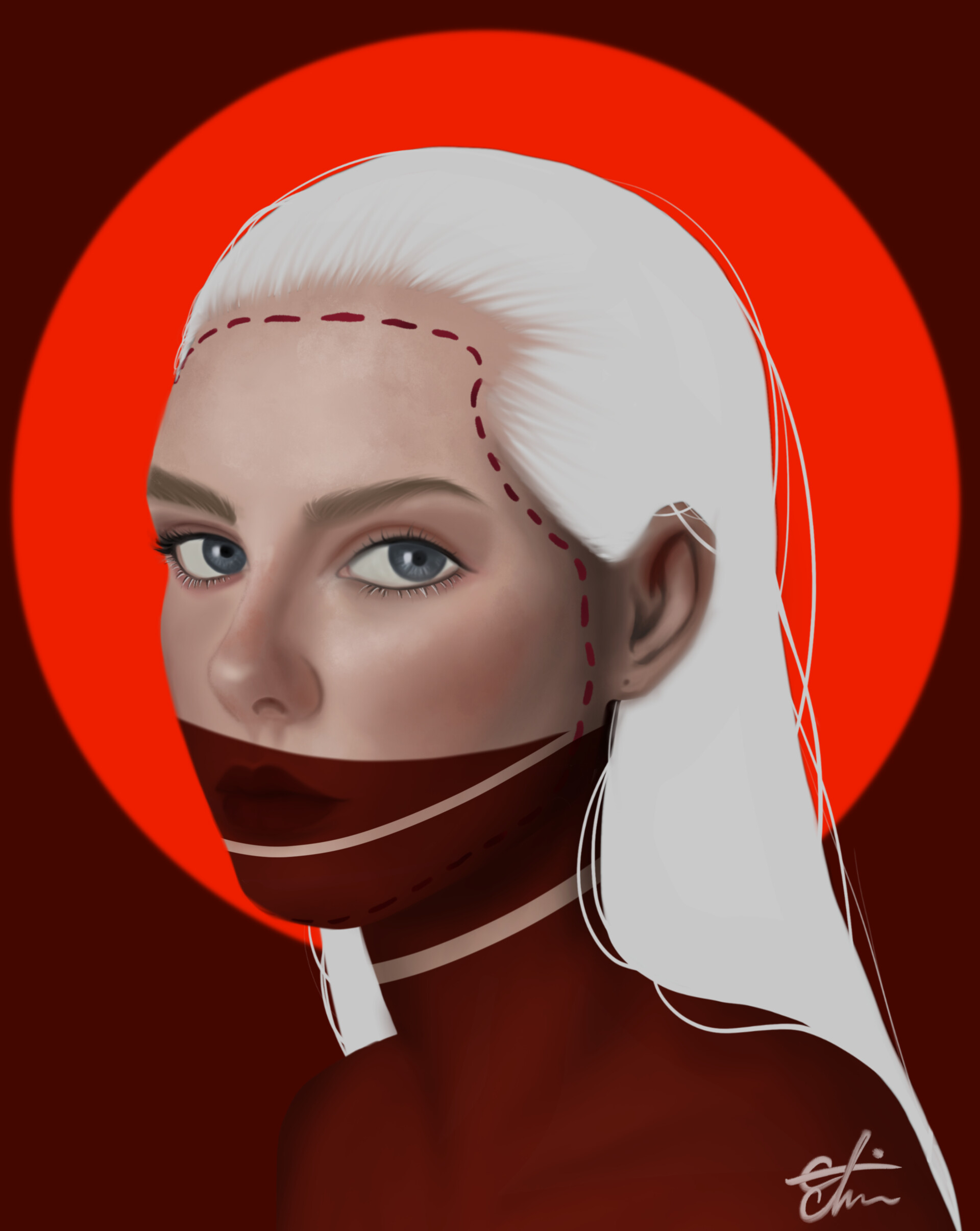 ArtStation - Red moon