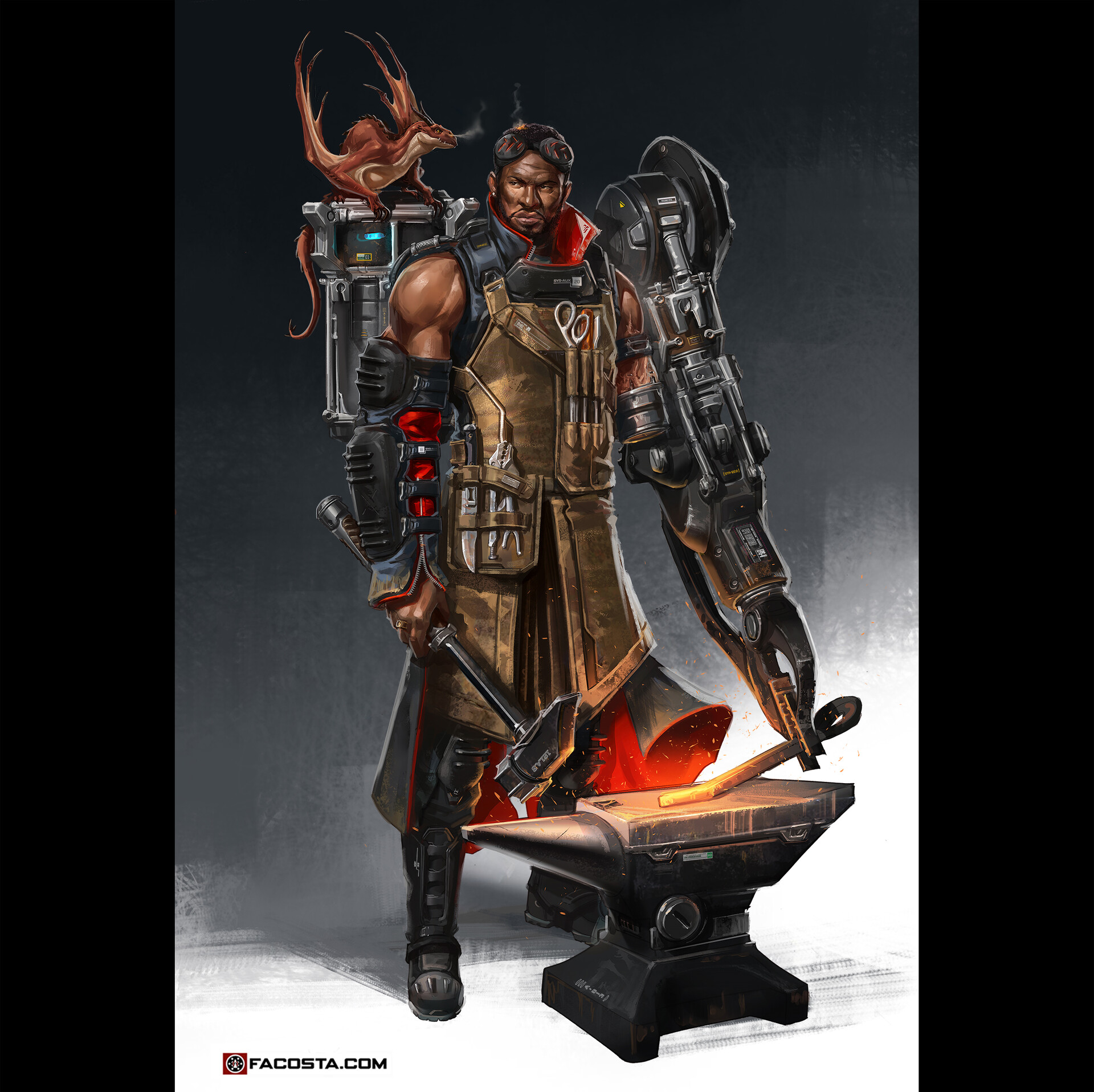 Dragon Blacksmith by Fernando Acosta : r/EbonyImagination