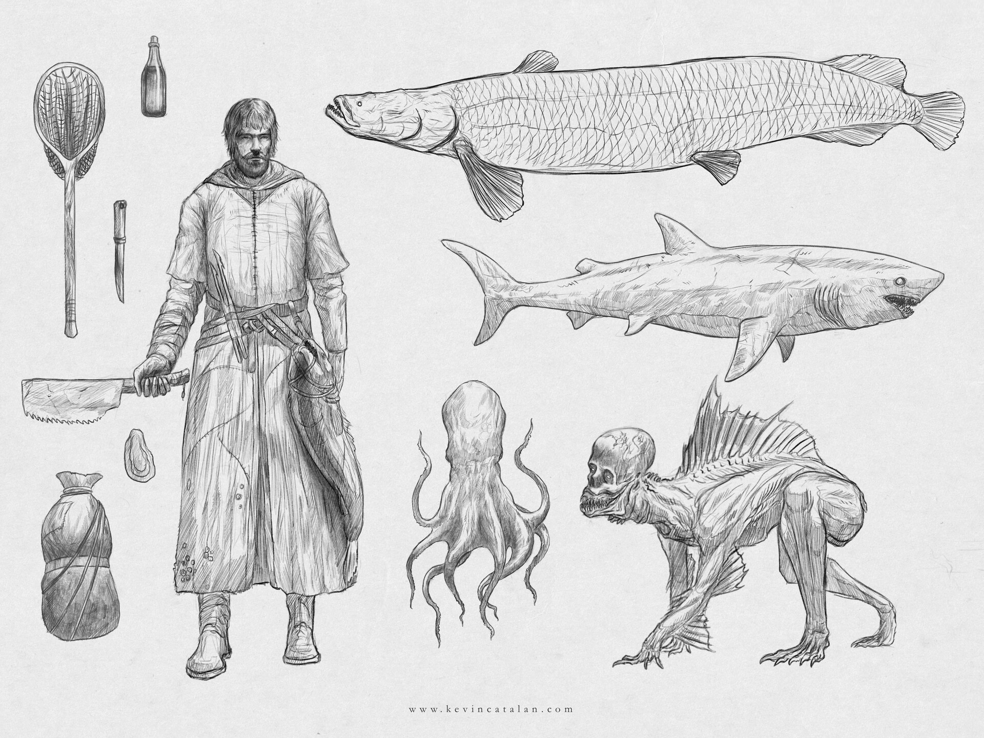 ArtStation - River Merfolk and Fisherman