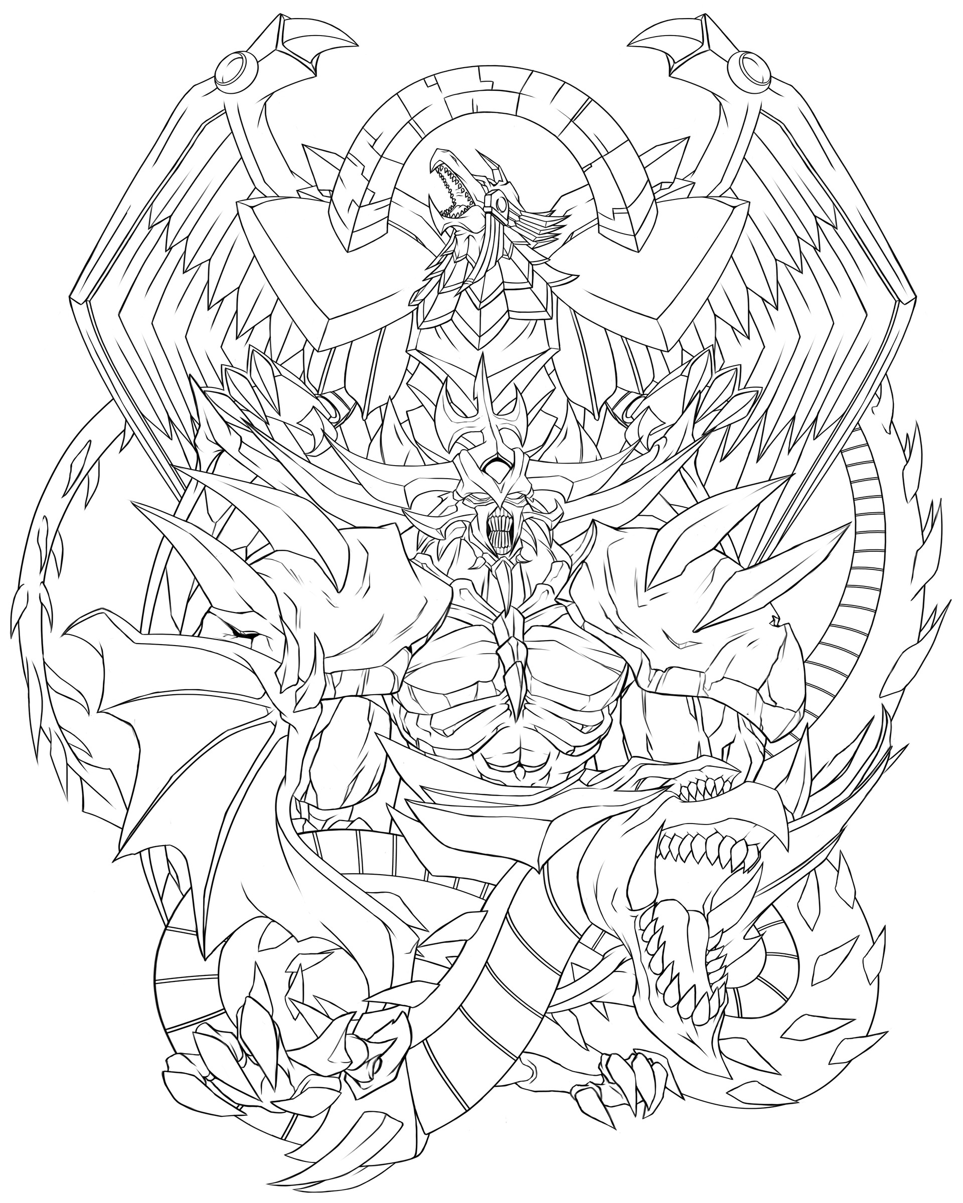 yugioh egyptian god cards coloring pages