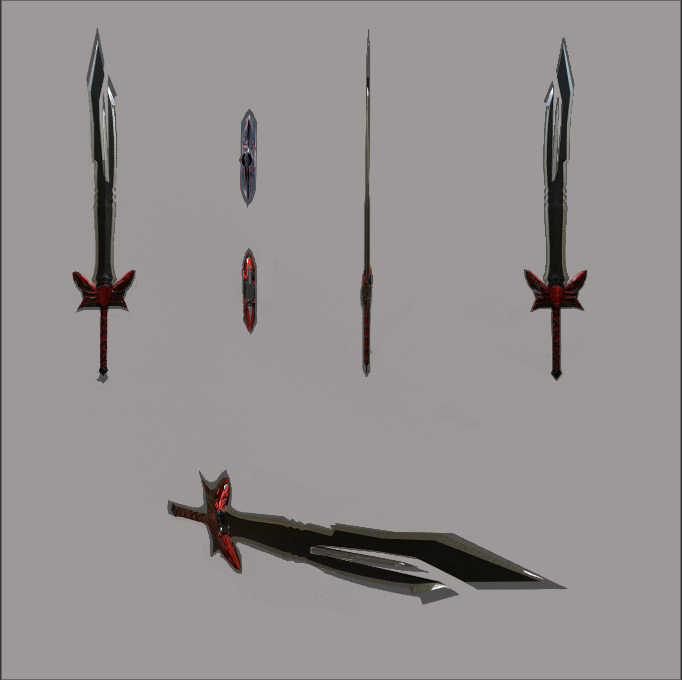 ArtStation - 3D swords, helmet and supply box