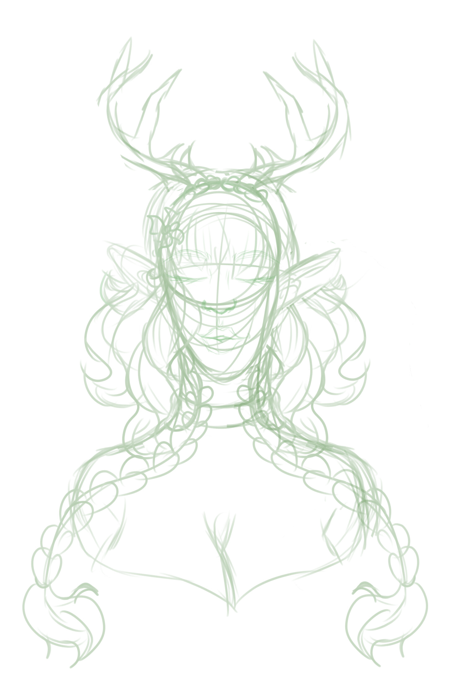 how to draw deer girl