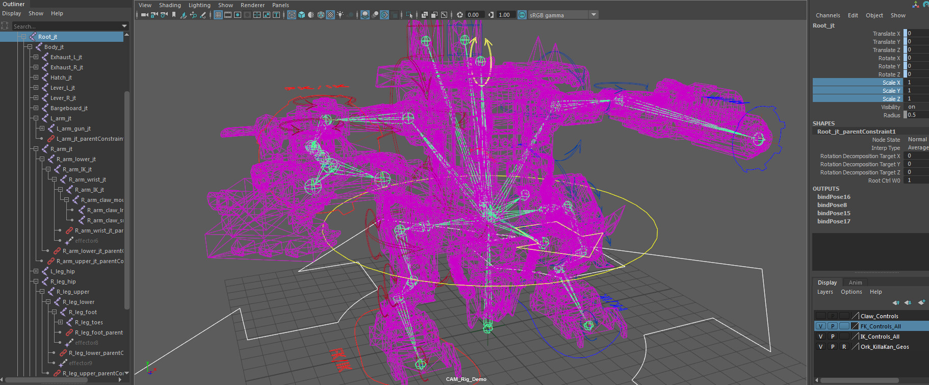Roy Aston - Ork Killa Kan - Low Poly Rig