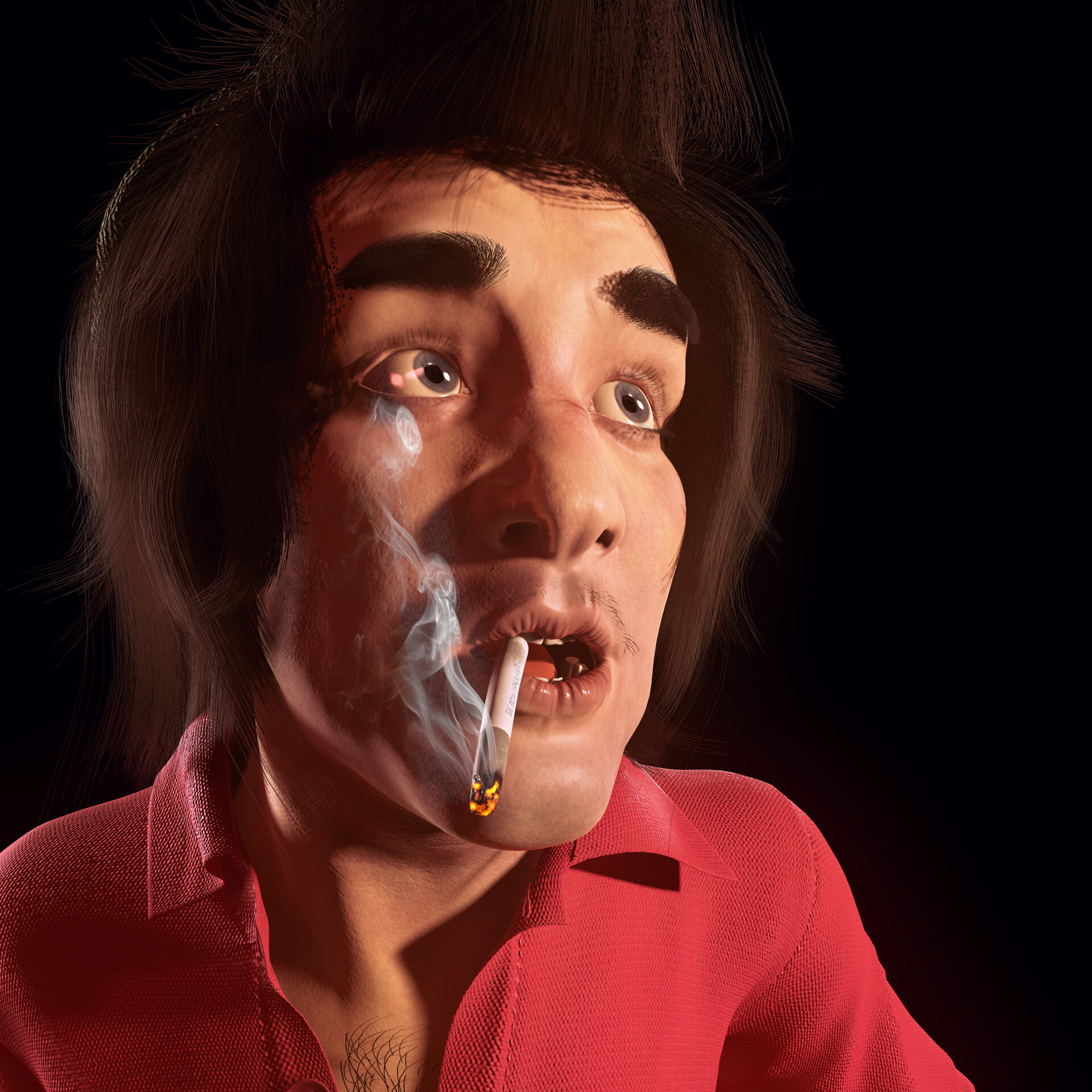 ArtStation - Humanized cartoon character. The Wolf