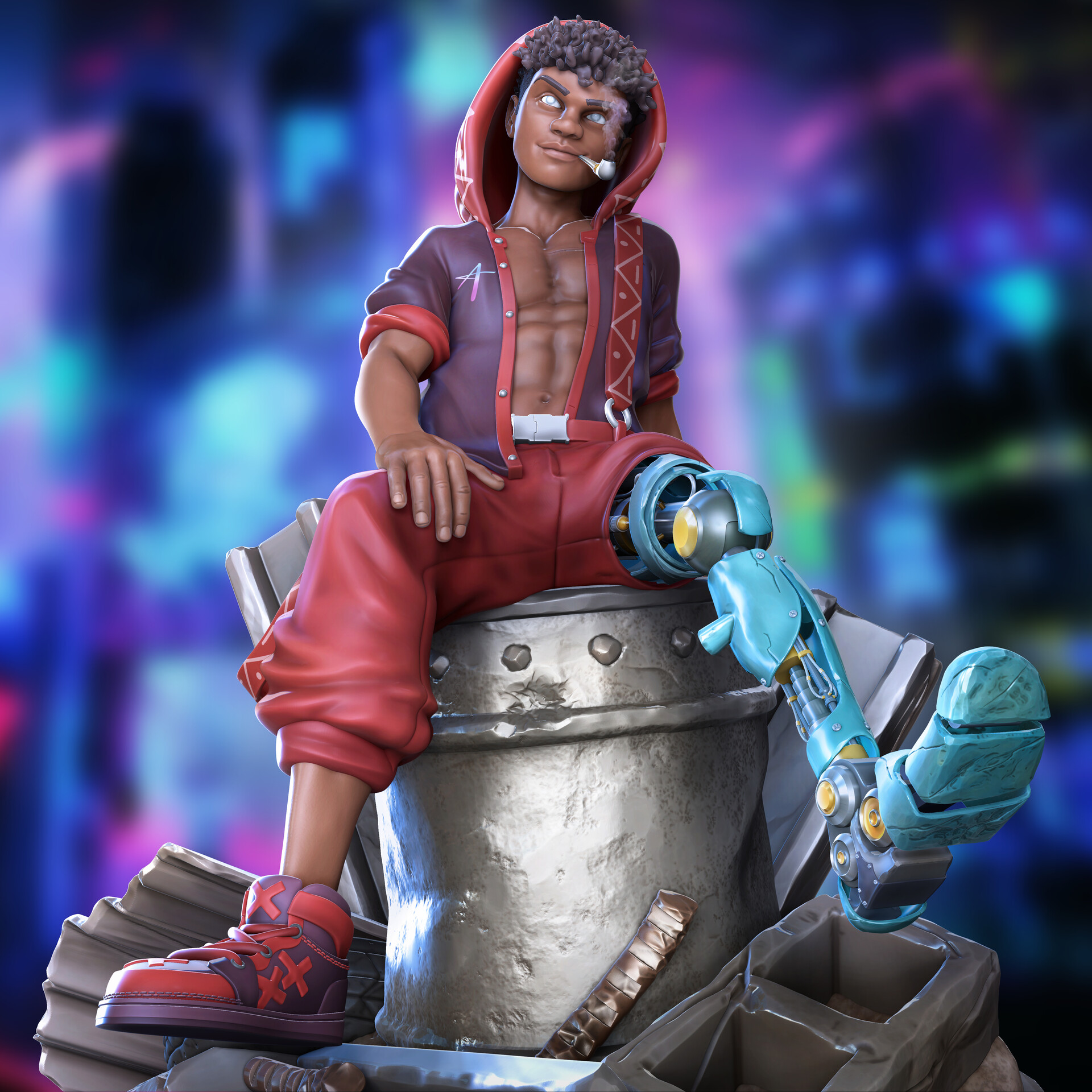 Azernx _ - Cyberpunk Saci Folklore 3D