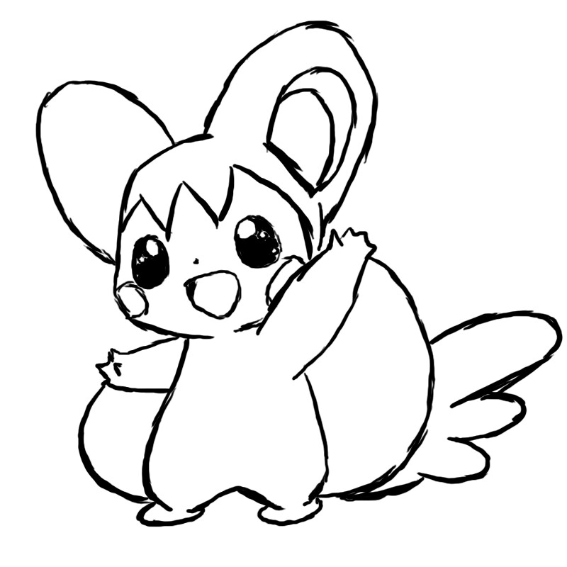 emolga pokemon coloring pages