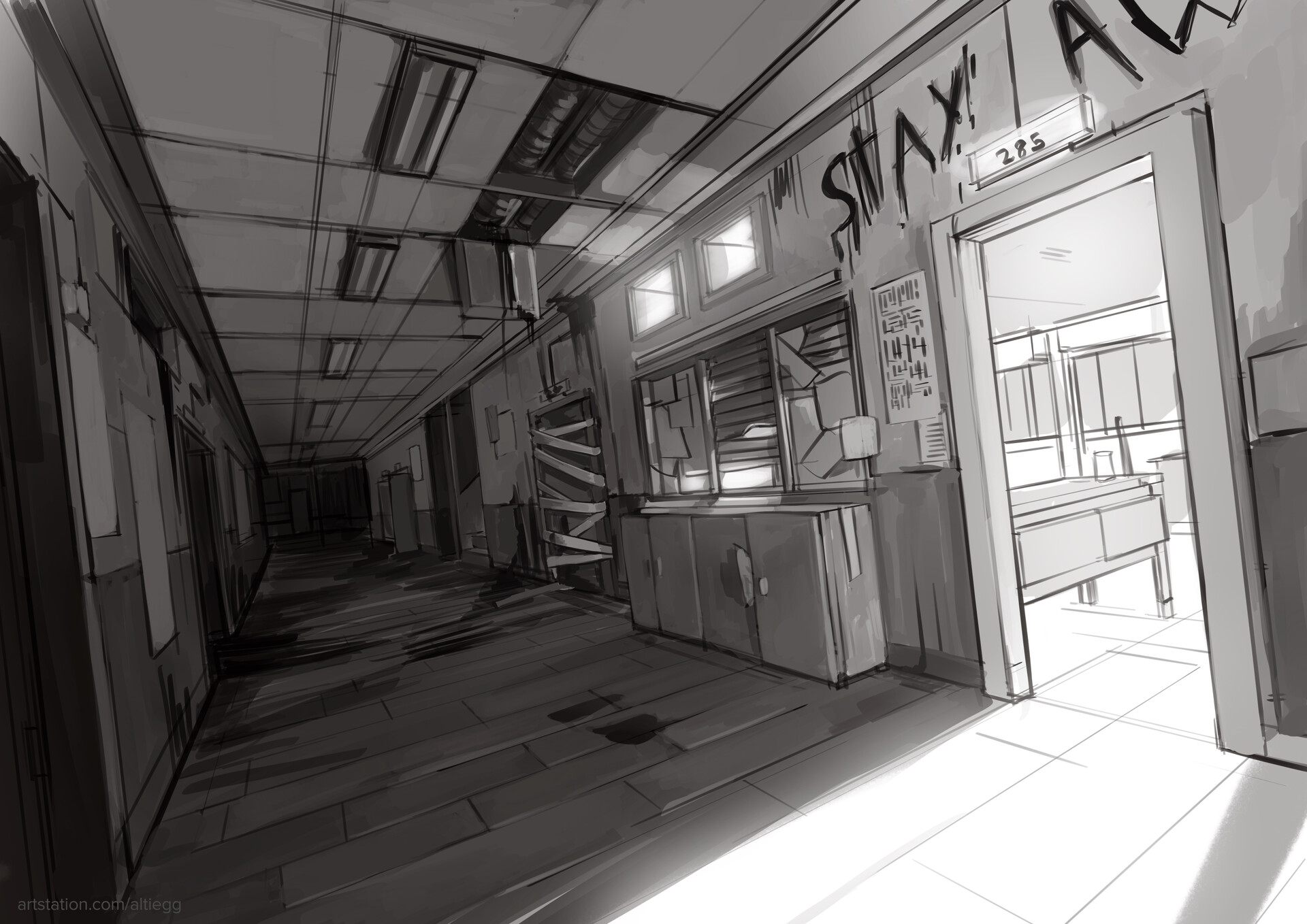 Creepy School Hallways