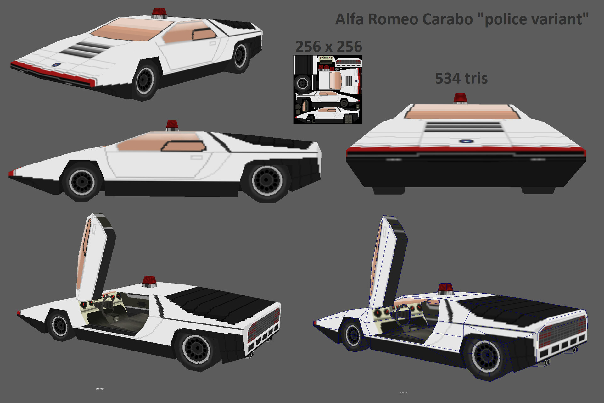 ArtStation - PS1 style Alfa Romeo Carabo